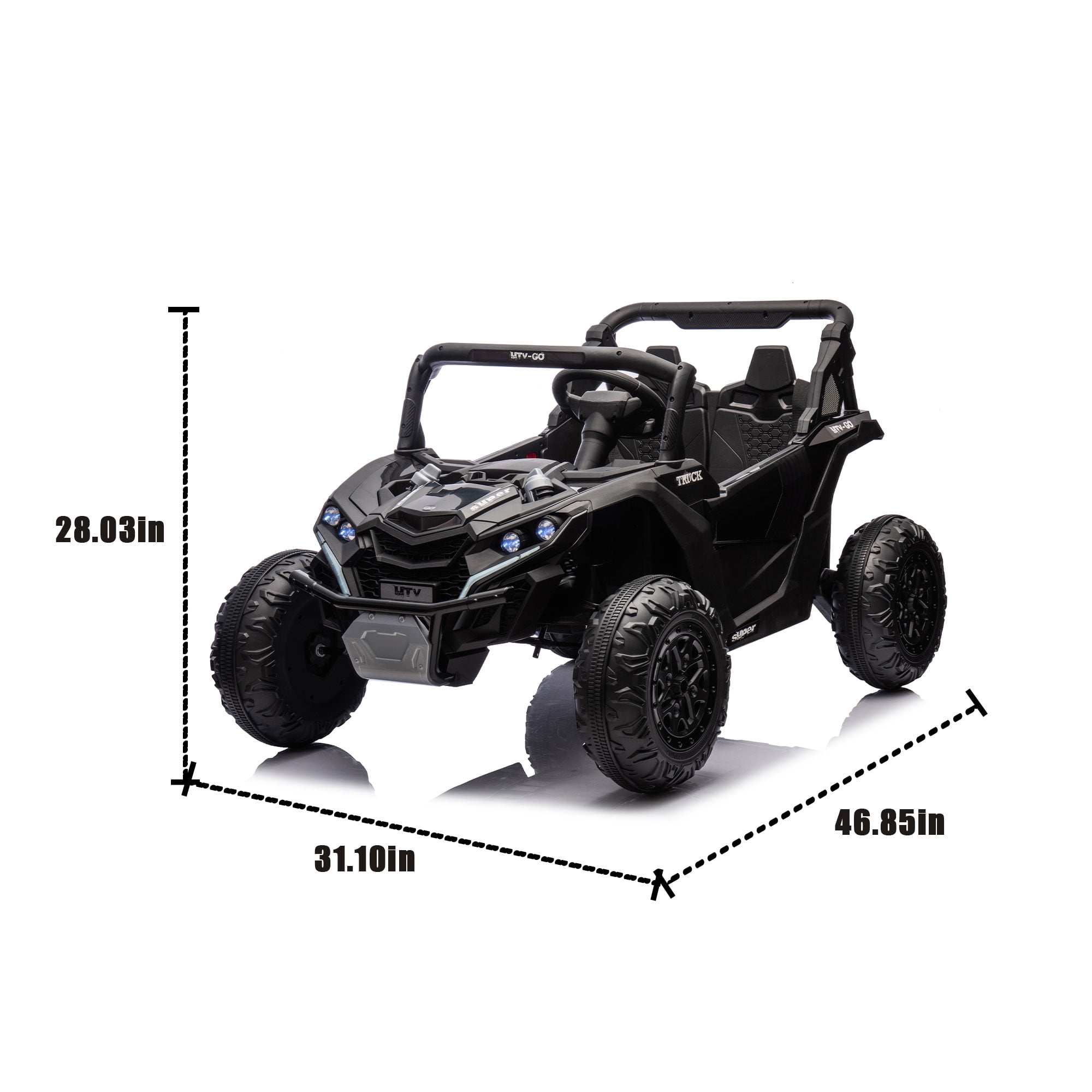 xCloud 24V Kids Ride-On UTV: Dual Seats, Remote Control, Four-Wheel ...