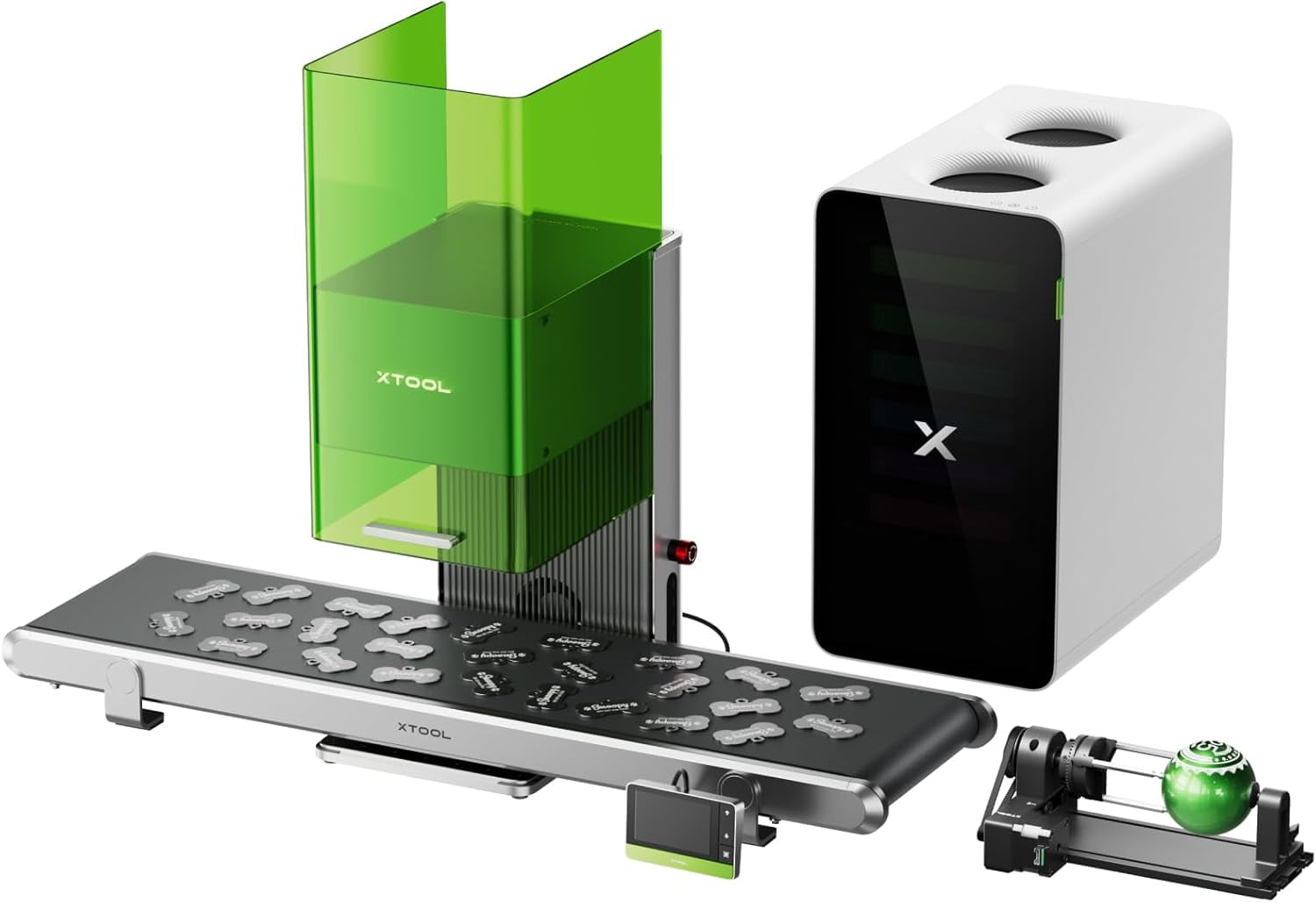 xTool F1 Ultra Deluxe Bundle, 20W Fiber & Diode Dual Laser Engraver ...