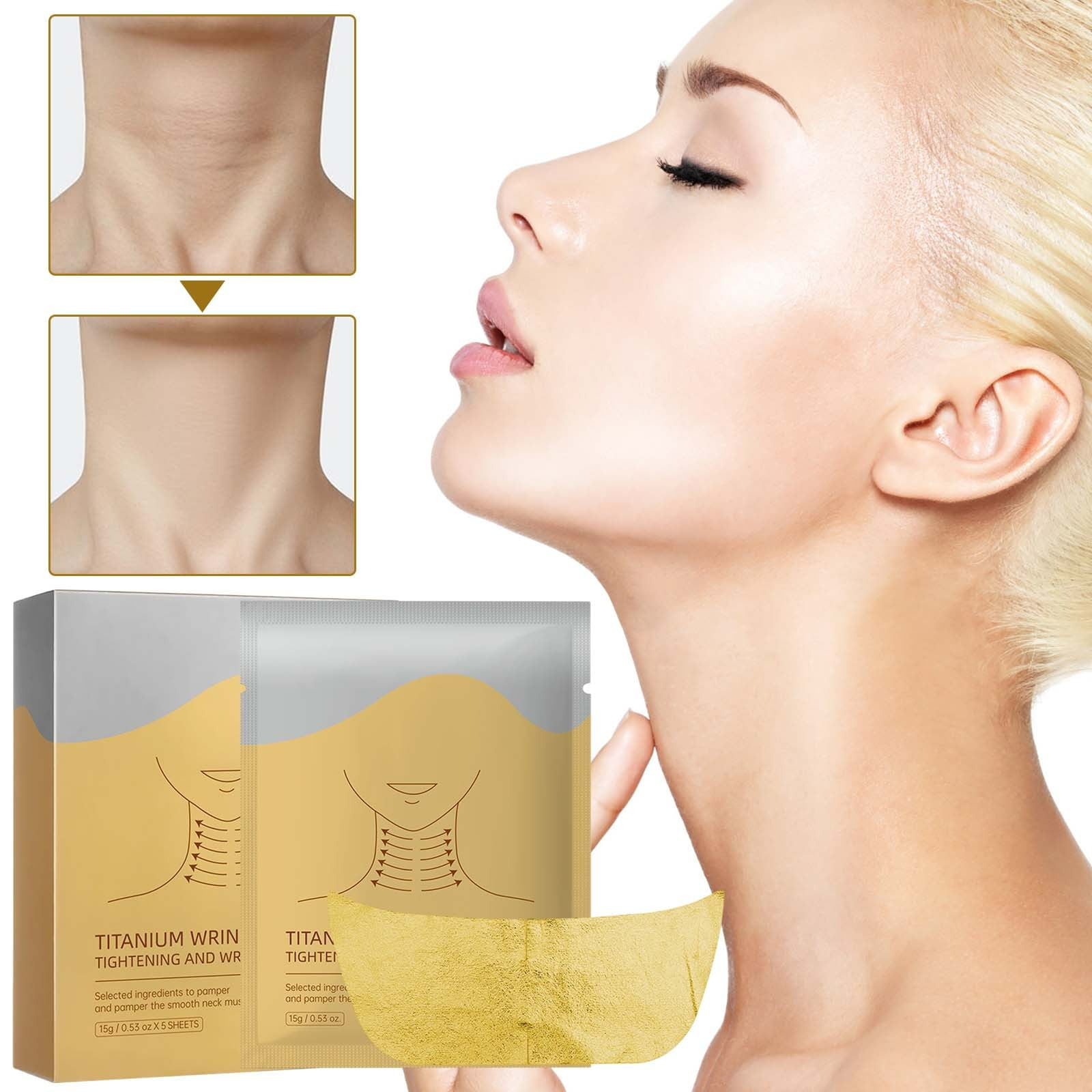 xaoyunyn 2.54 fl oz Neck Firming Mask with Titanium Alloy for Wrinkle ...
