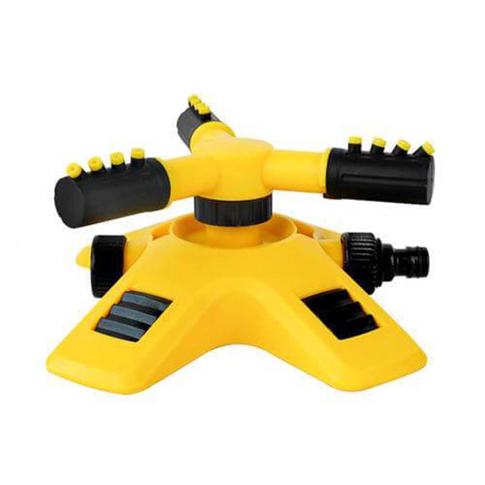 xaoyunyn 360 Automatic Rotating Garden Sprinkler with 3 Arm Nozzle ...