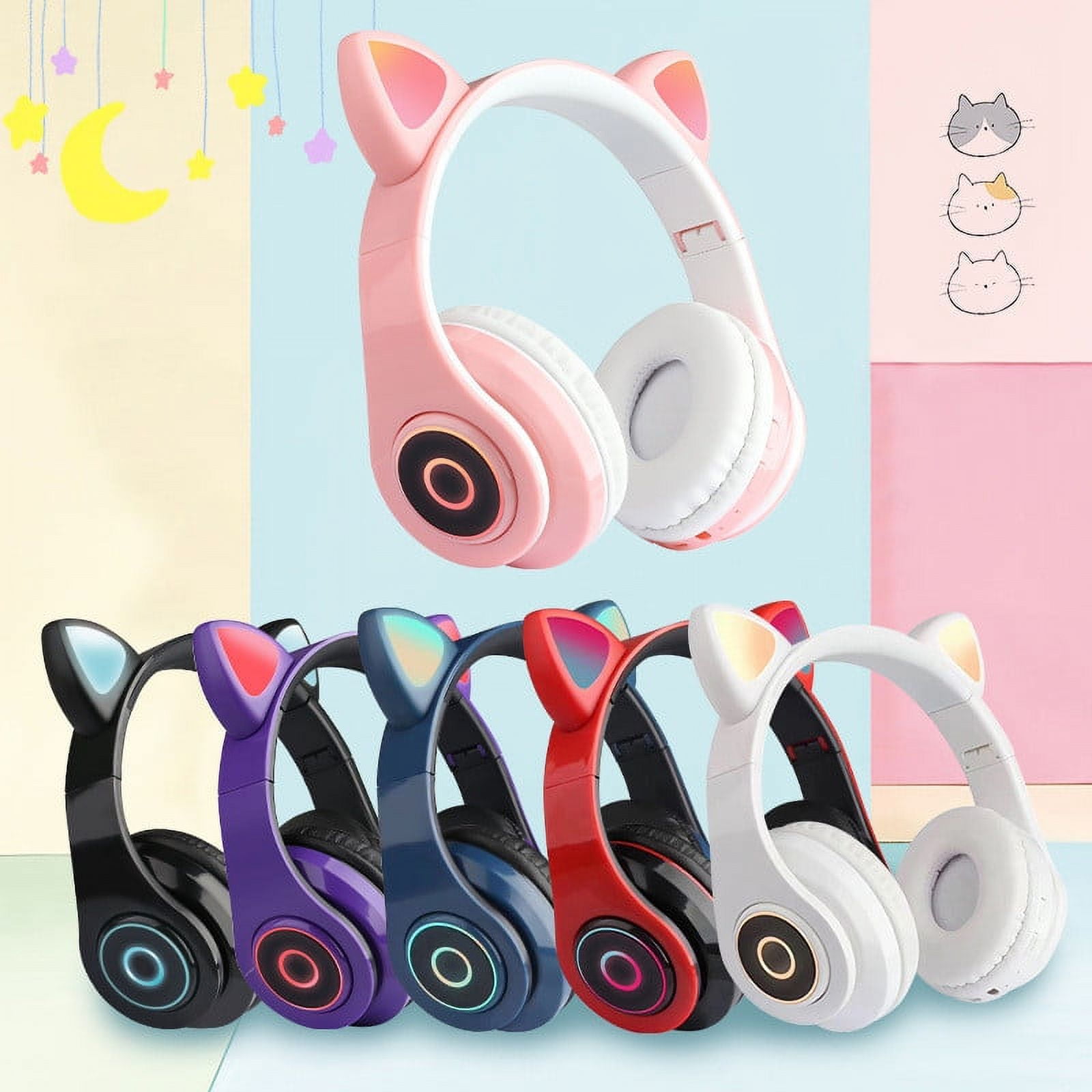 xaoyunyn B39 Light-Emitting Ear Headset Folding Wireless Plug-In Card ...