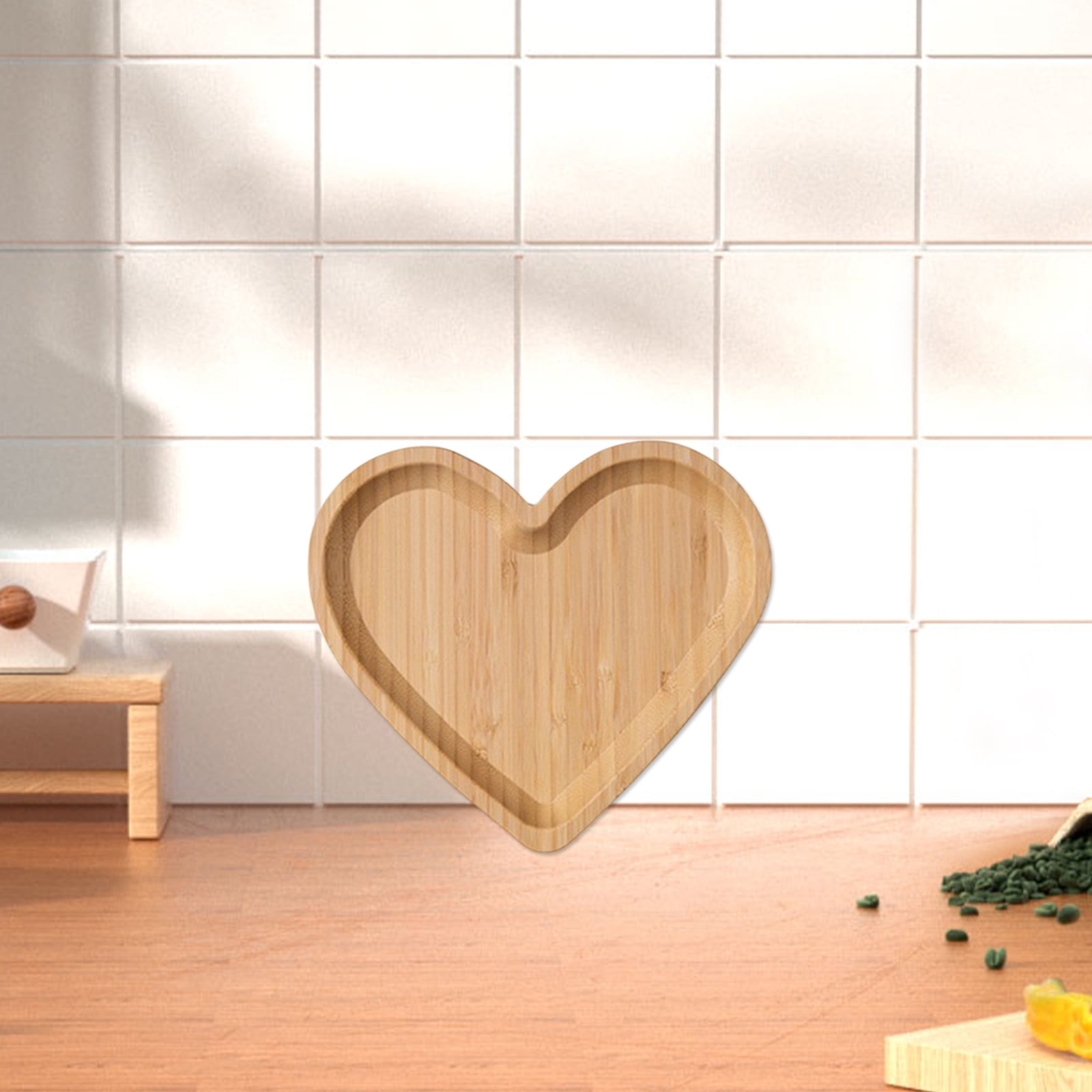 xaoyunyn Bamboo Snack Serving Tray Multi Purpose Fruit and Snack ...