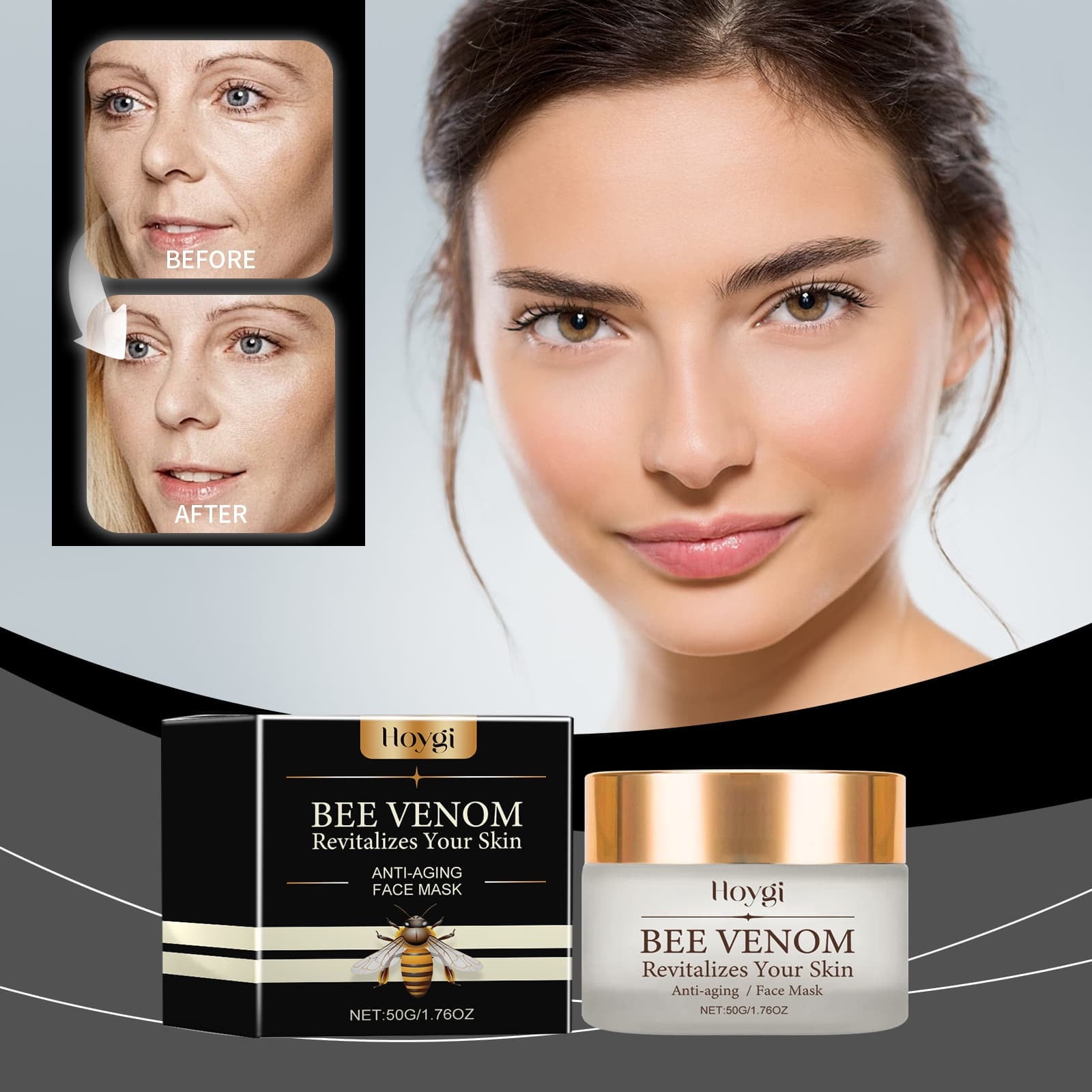 xaoyunyn Bee Facial Mask with Natural Bee Ingredient for Lifting ...