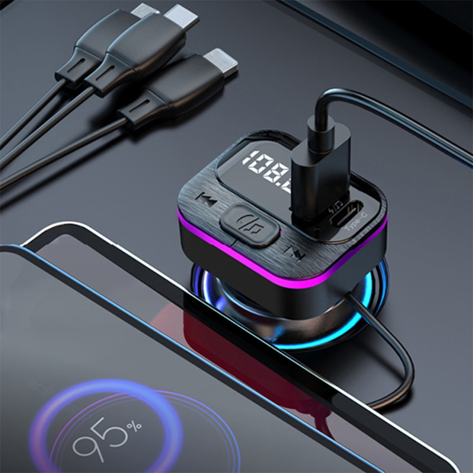 xaoyunyn Car Bluetooth MP3 Player with 66W Super Fast Charging ...