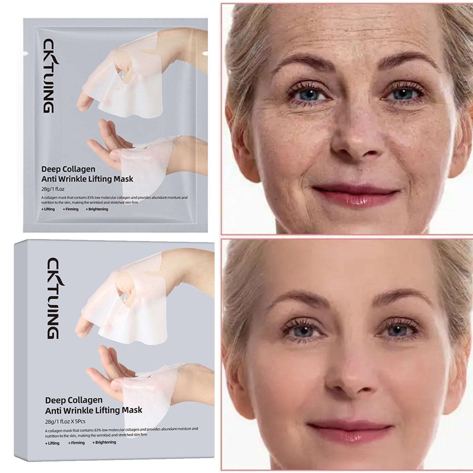 xaoyunyn Collagens Moisturizing Crystal Split Mask 5 Pack with ...