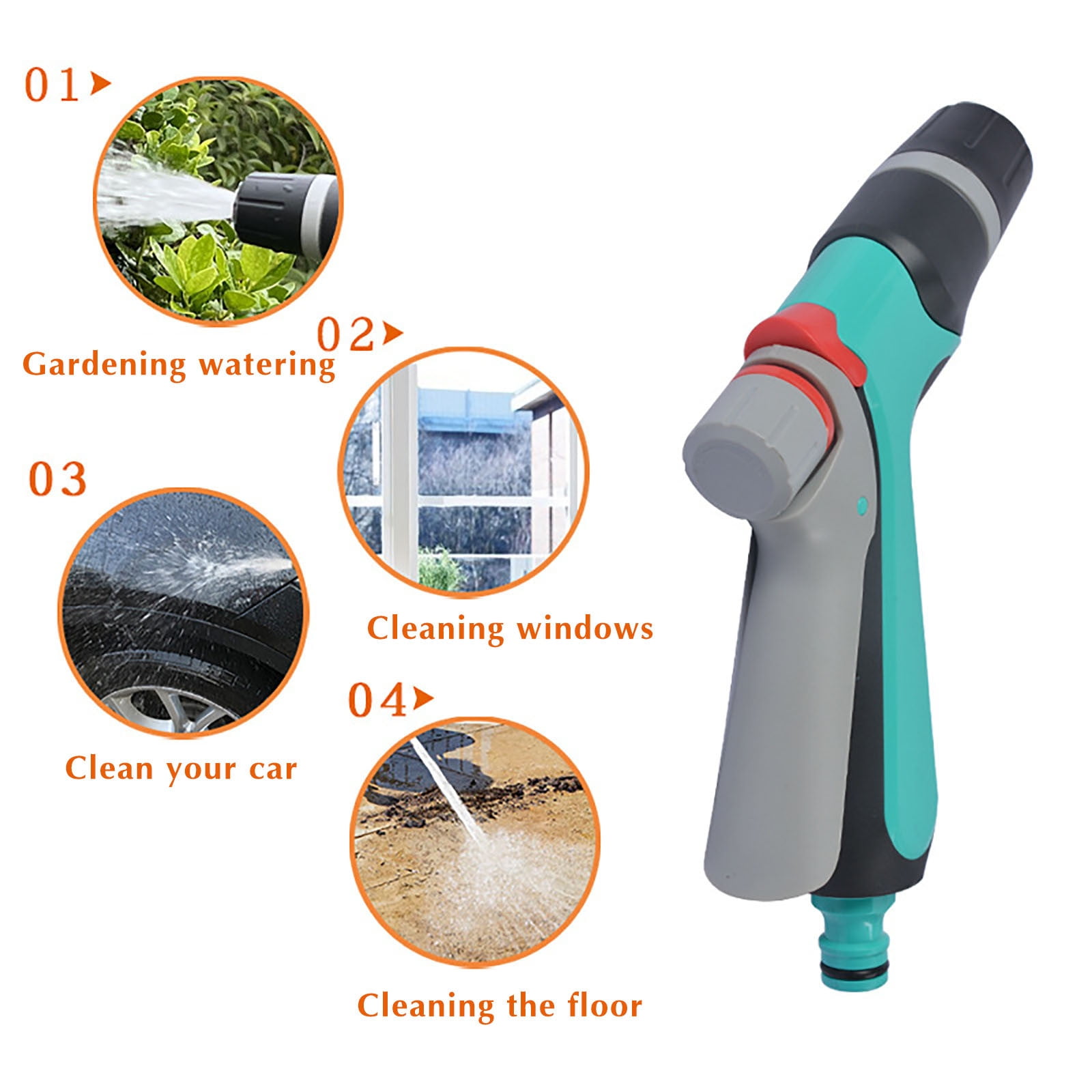 xaoyunyn High Pressure Hose Nozzle for Car Wash Gardening 3 Spray ...