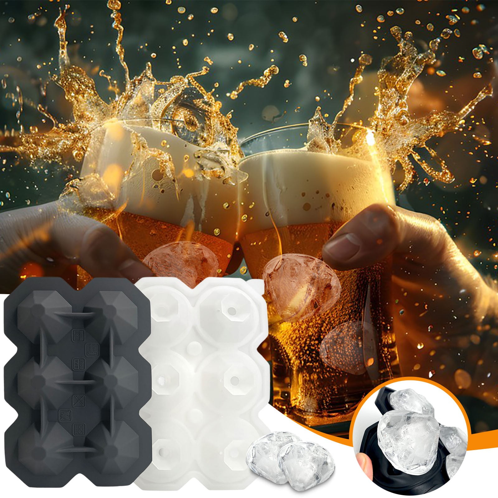 xaoyunyn Innovative Six Hole Connected Ice Tray Mould for Perfectly ...