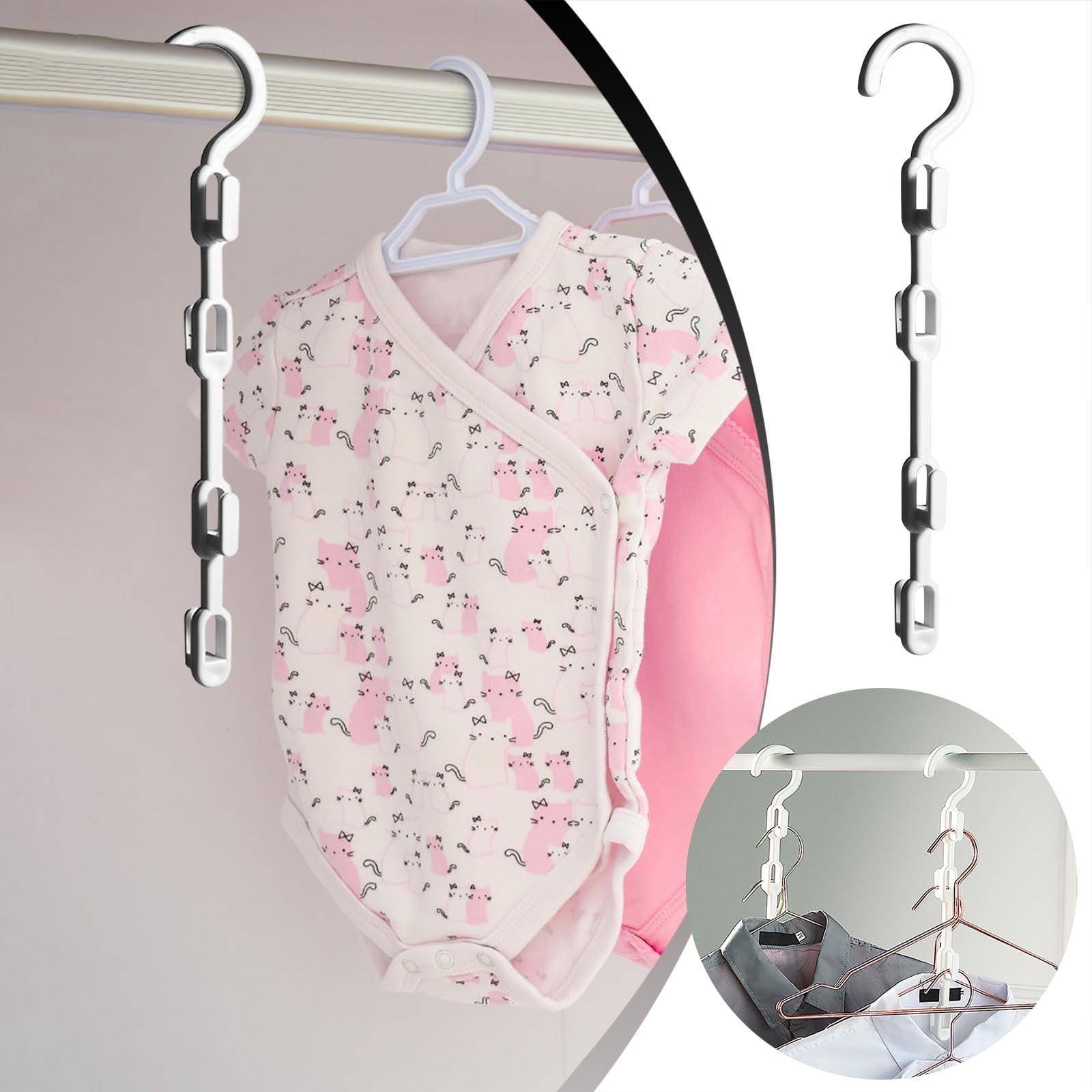 xaoyunyn Japanese Rotating 4-in-1 Clothes Hanger Storage Rack,Space ...