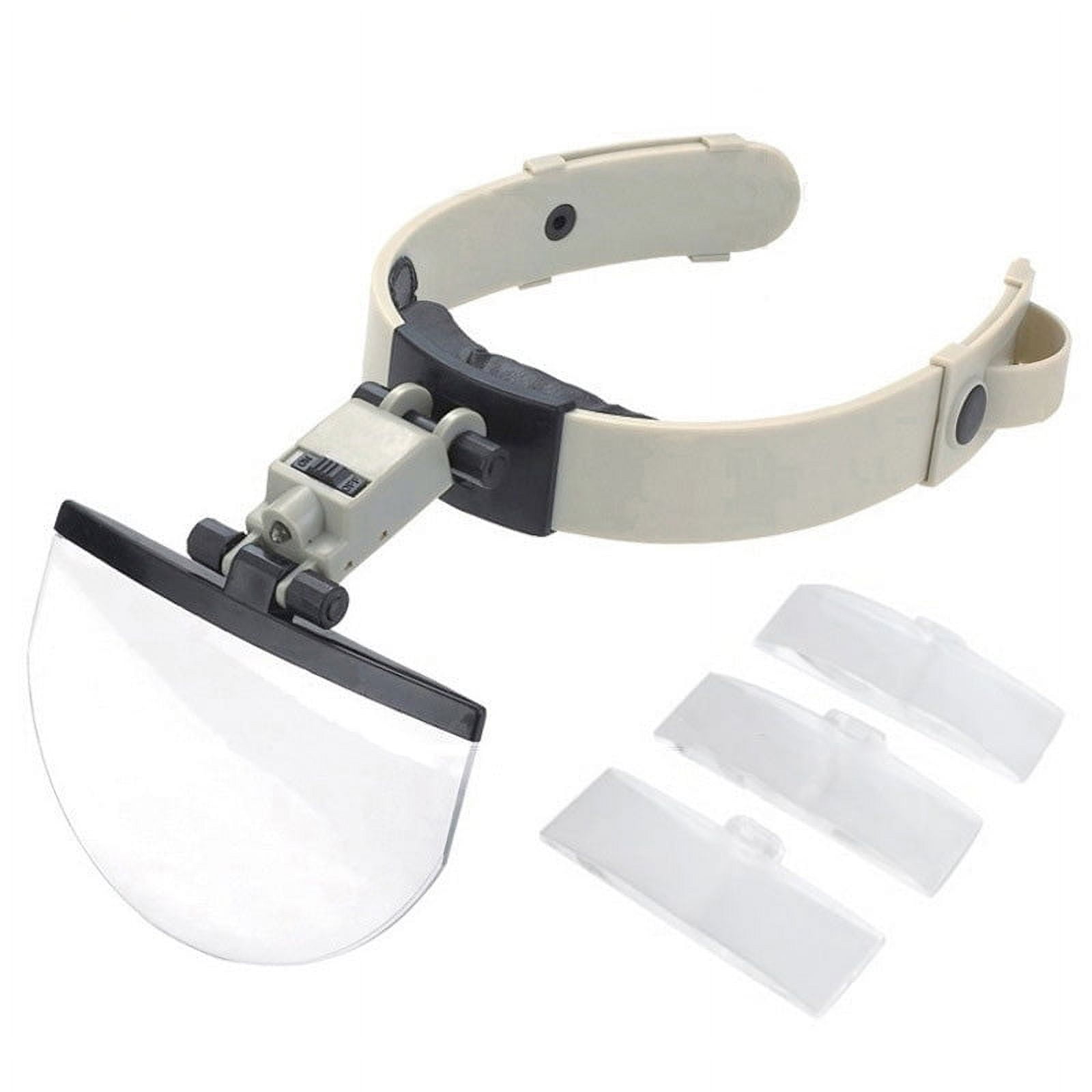 xaoyunyn LED Head Mounted Magnifier with Multiple Magnification Lenses ...