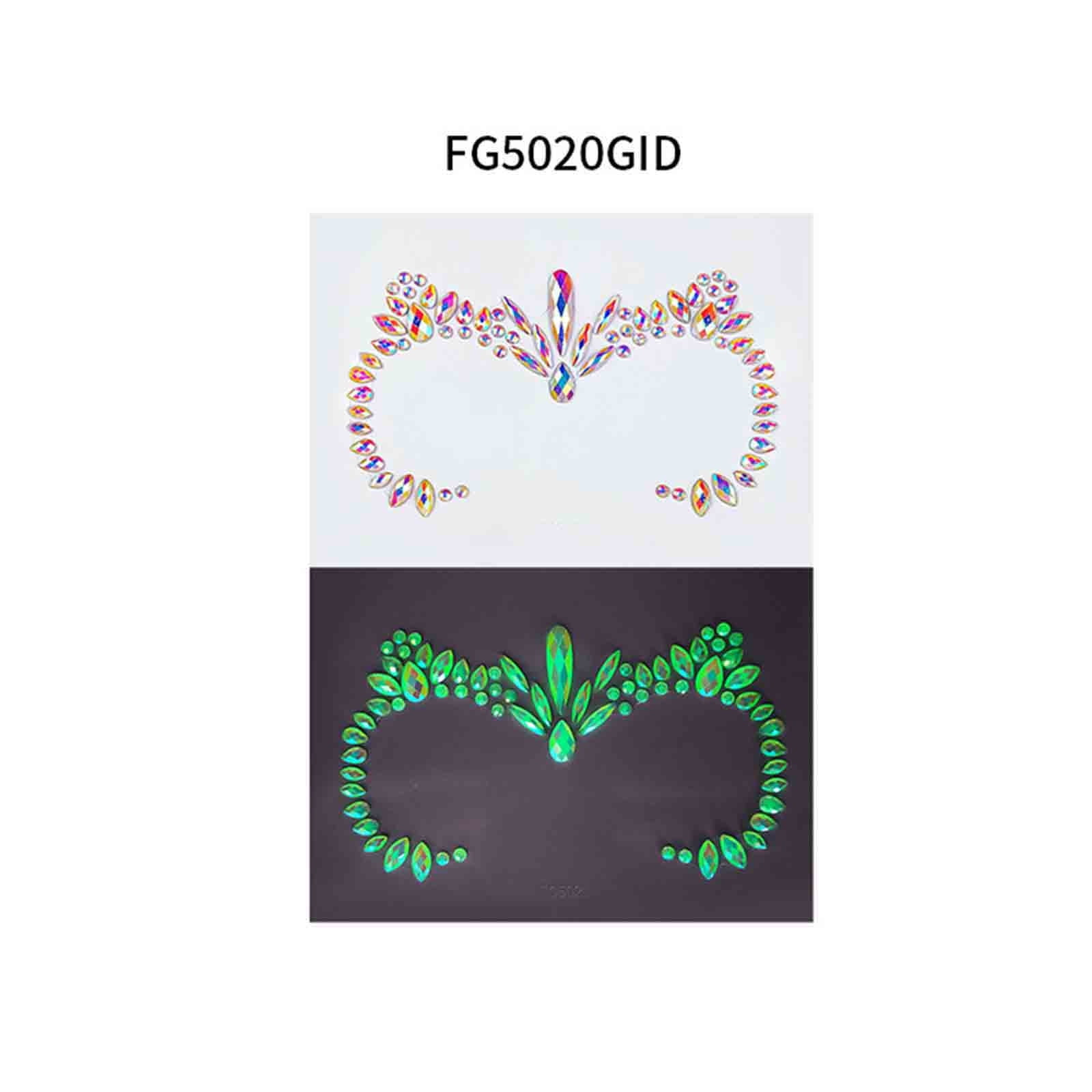 xaoyunyn Luminous Series Face & Eye Diamond Stickers Eyelid Tape for ...