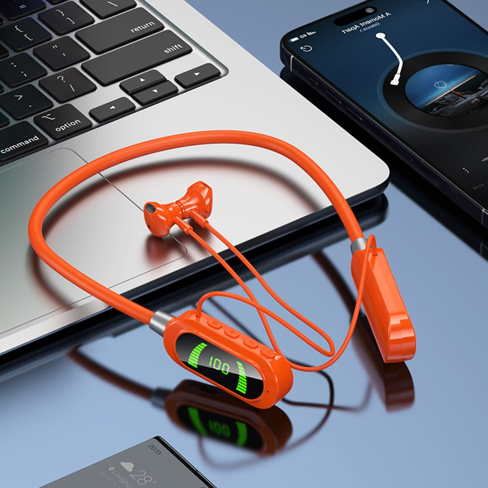 xaoyunyn Neckband Bluetooth Headphones 200H Playtime Wireless Stereo ...