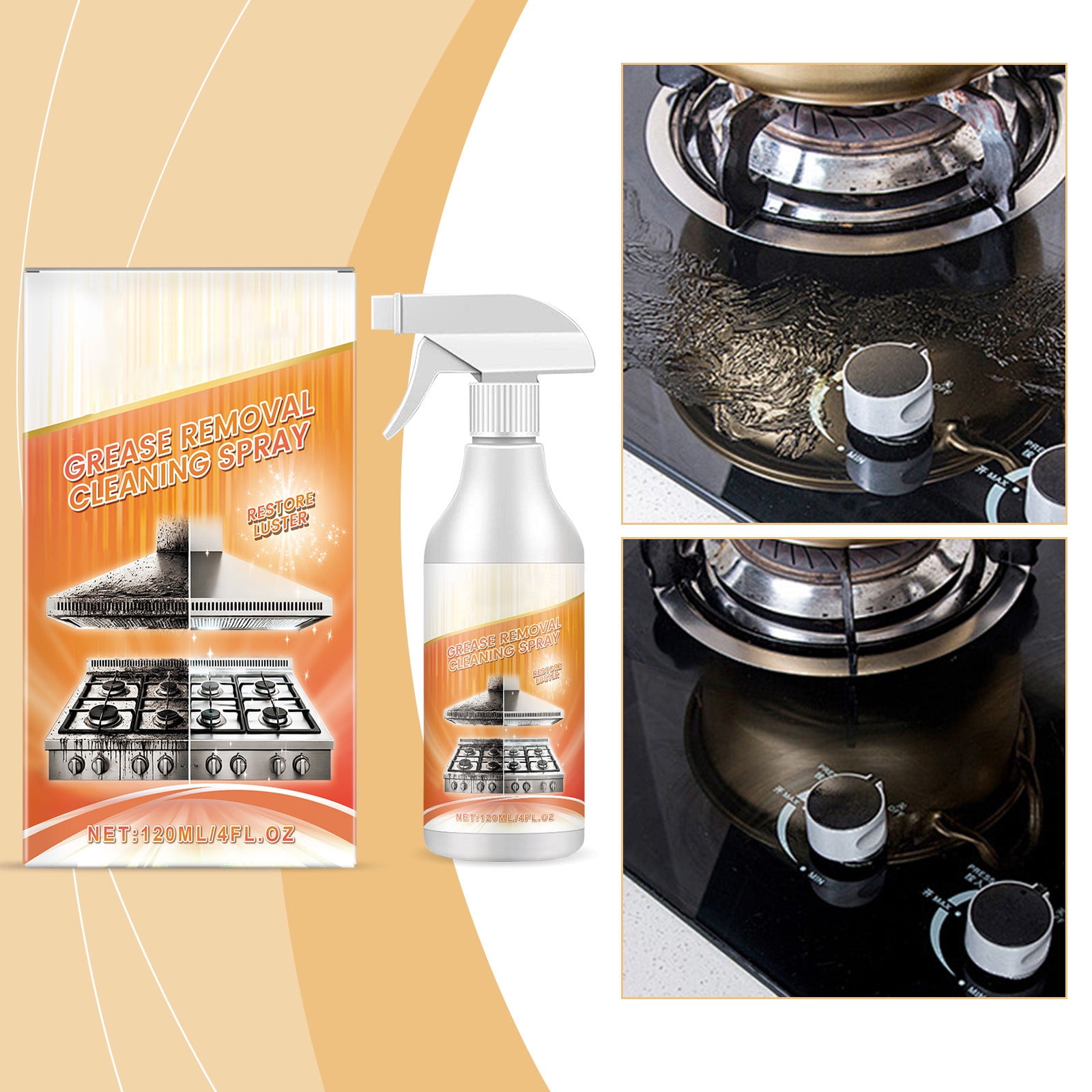 xaoyunyn Powerful Kitchen Degreaser Spray for Easy Removes Stubborn Oil ...