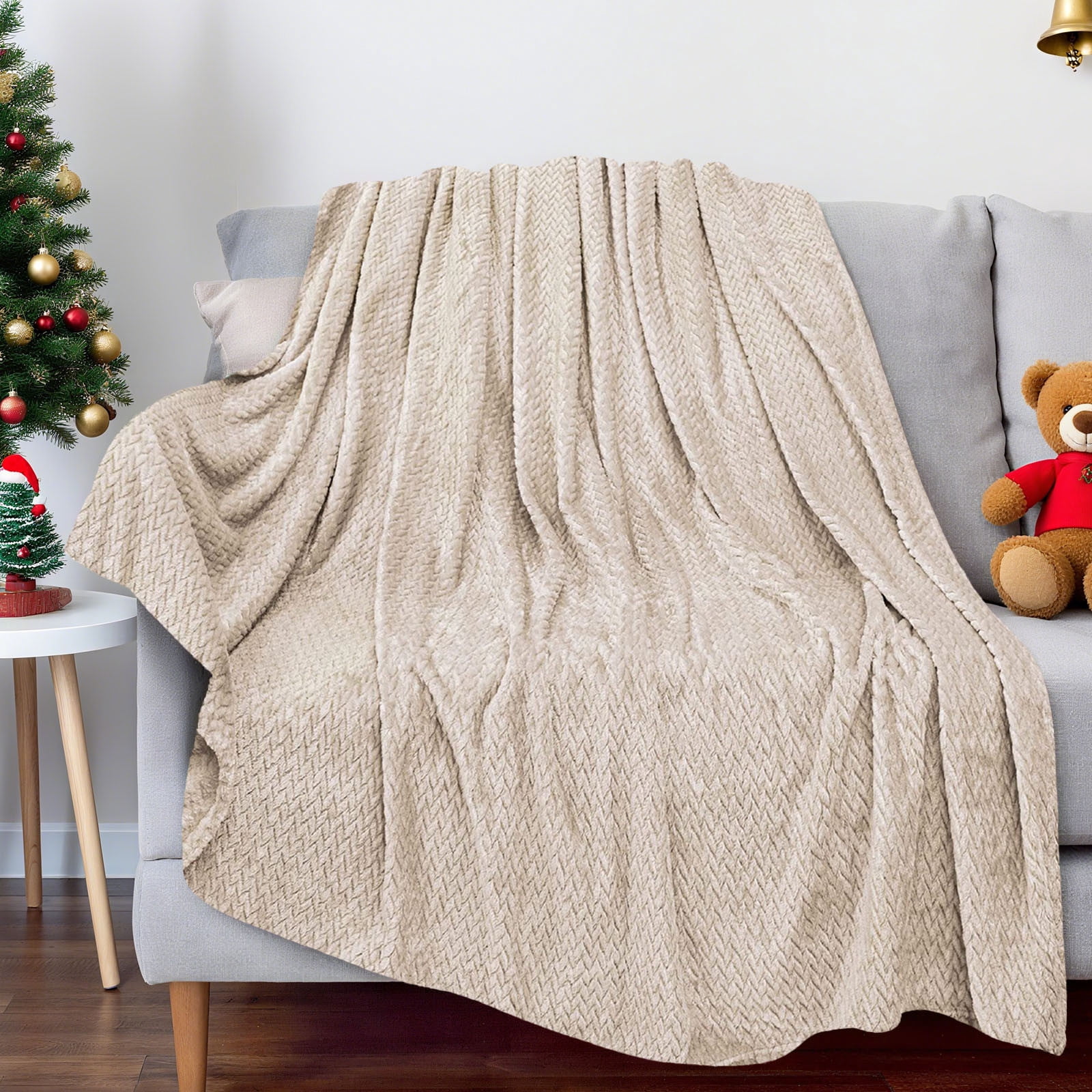 xaoyunyn Soft Warm Christmas Blanket Suit for Sofa Bed Camping and ...