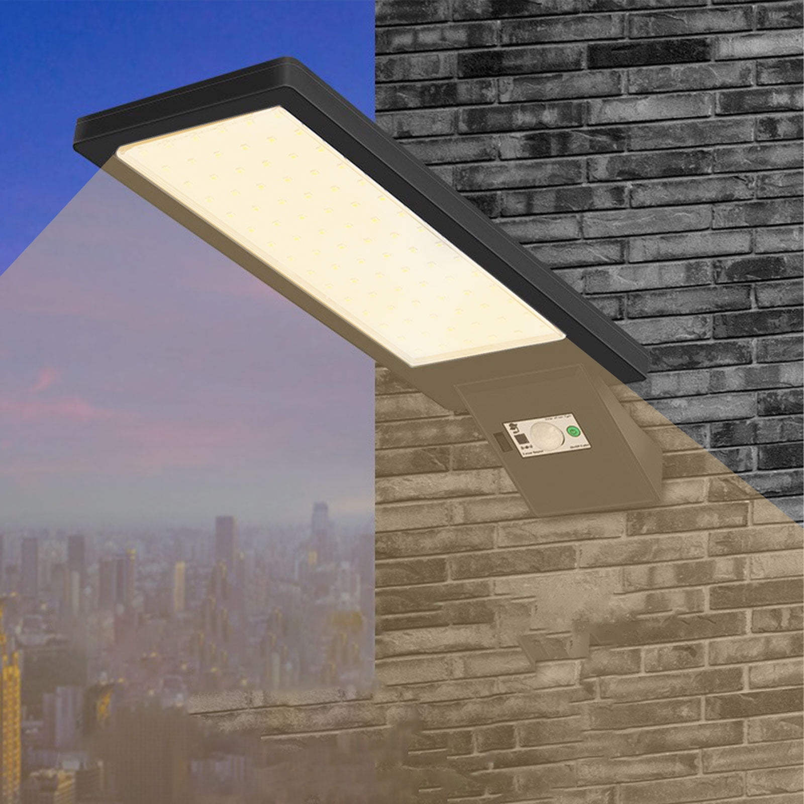 xaoyunyn Solar Powered LED Street Light with Motion Sensor for Security ...