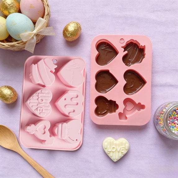 xaoyunyn Valentine'S Day Heart Shaped Cake Silicone Knocking Molds ...