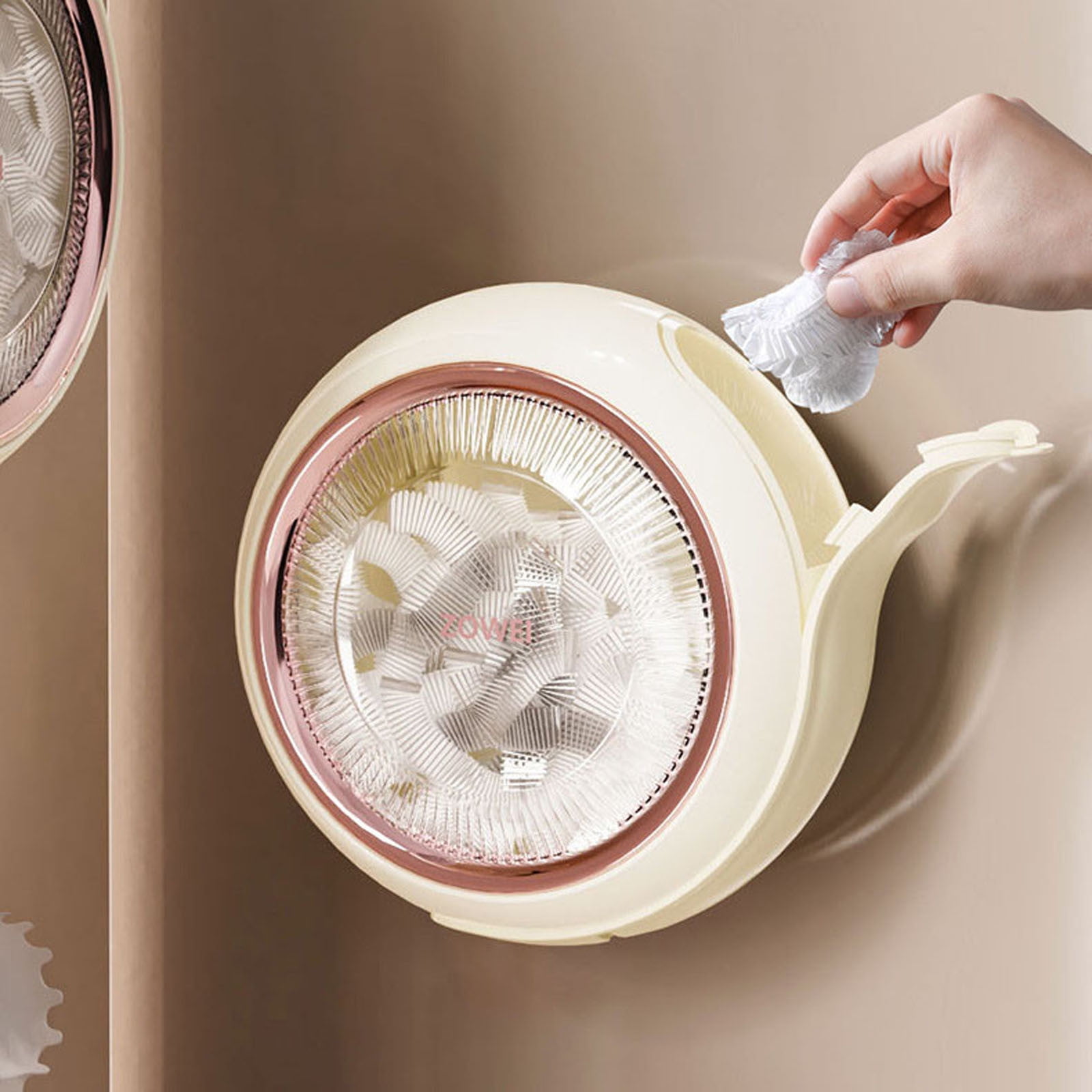 xaoyunyn Wall Mounted Cling Film Organizer with Suction Cup Stable ...