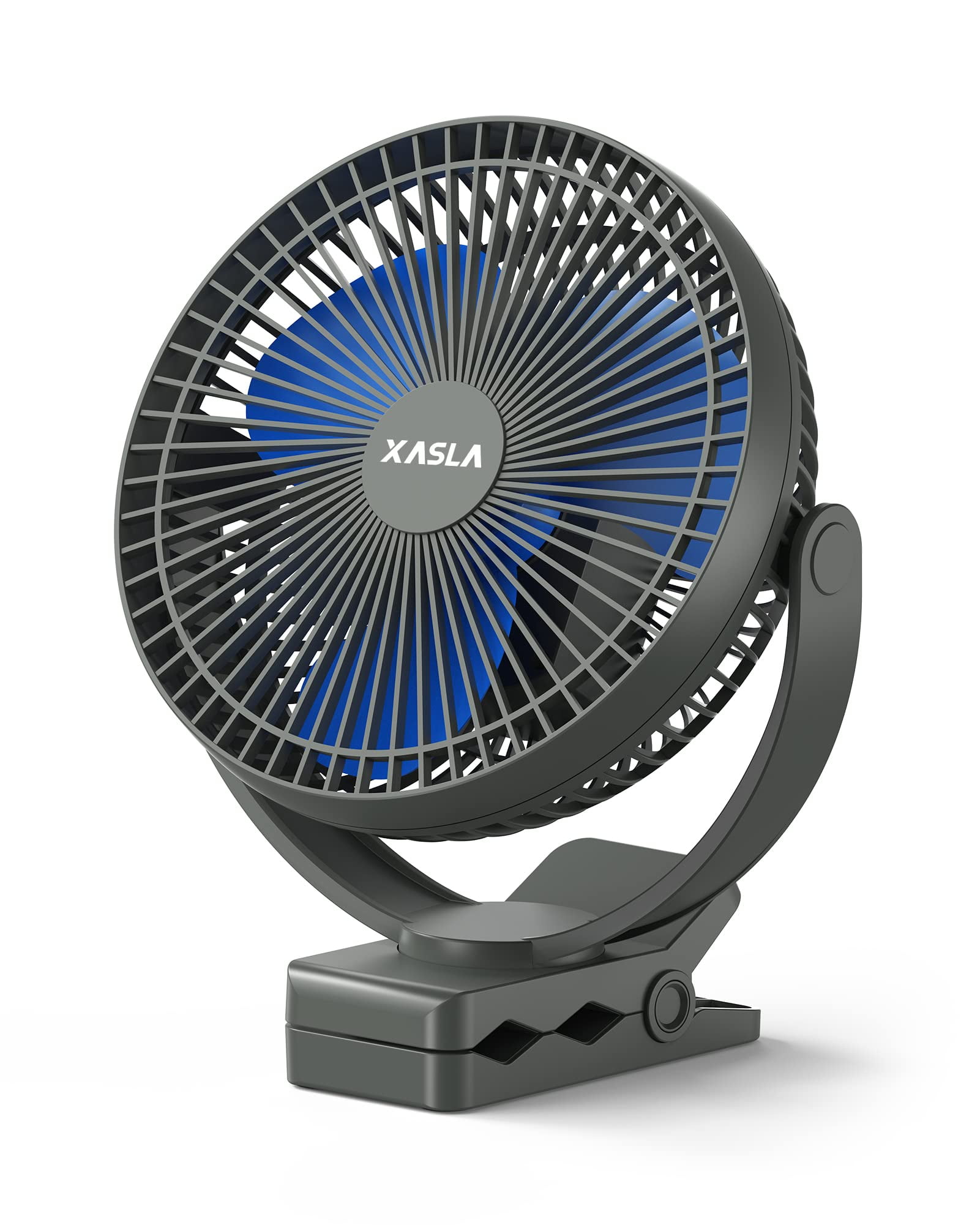 xasla 10000mAh Portable Rechargeable Clip on Fan, 8 inch Battery ...