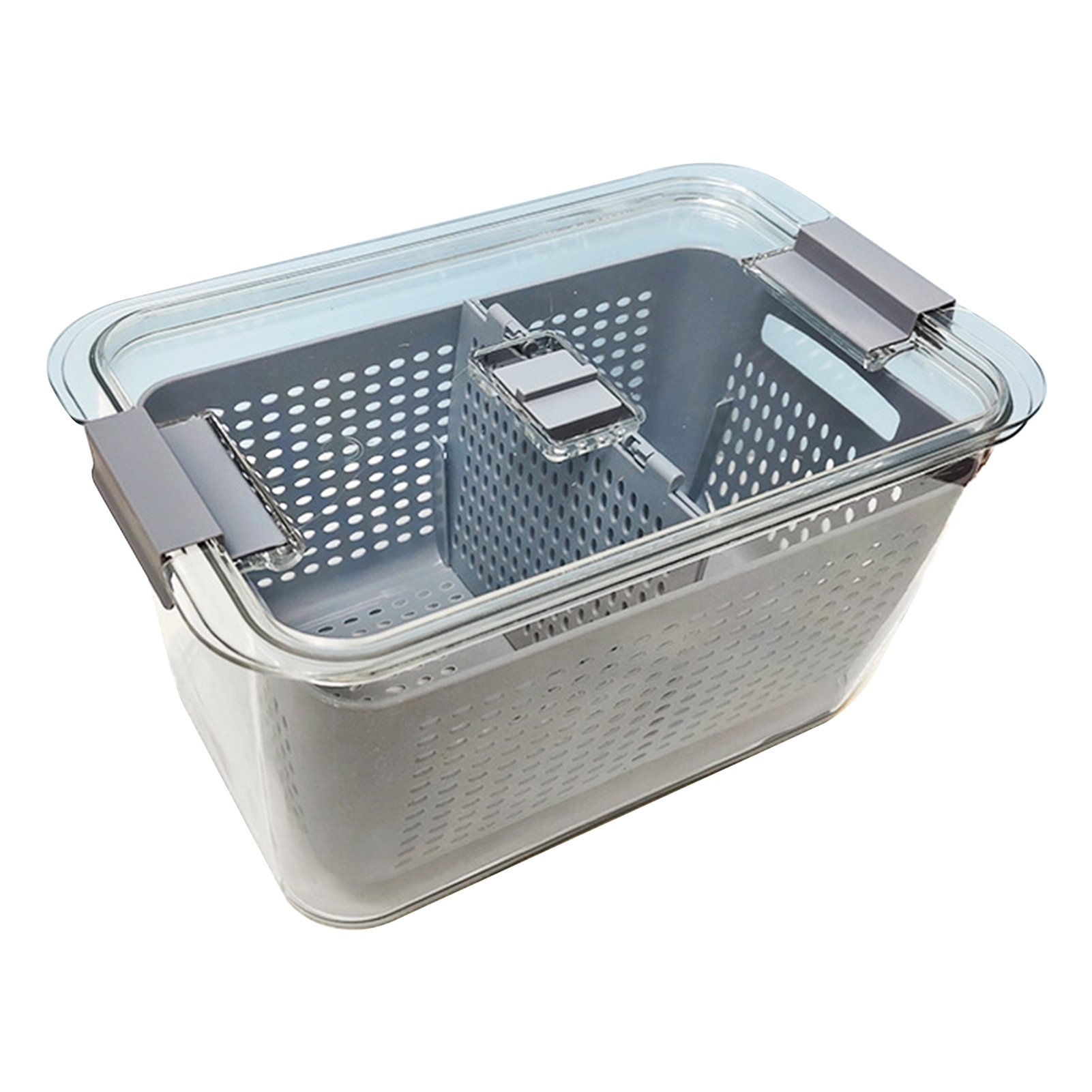 xeoereki Refrigerator Storage Box with Colander Vegetable Fruit ...