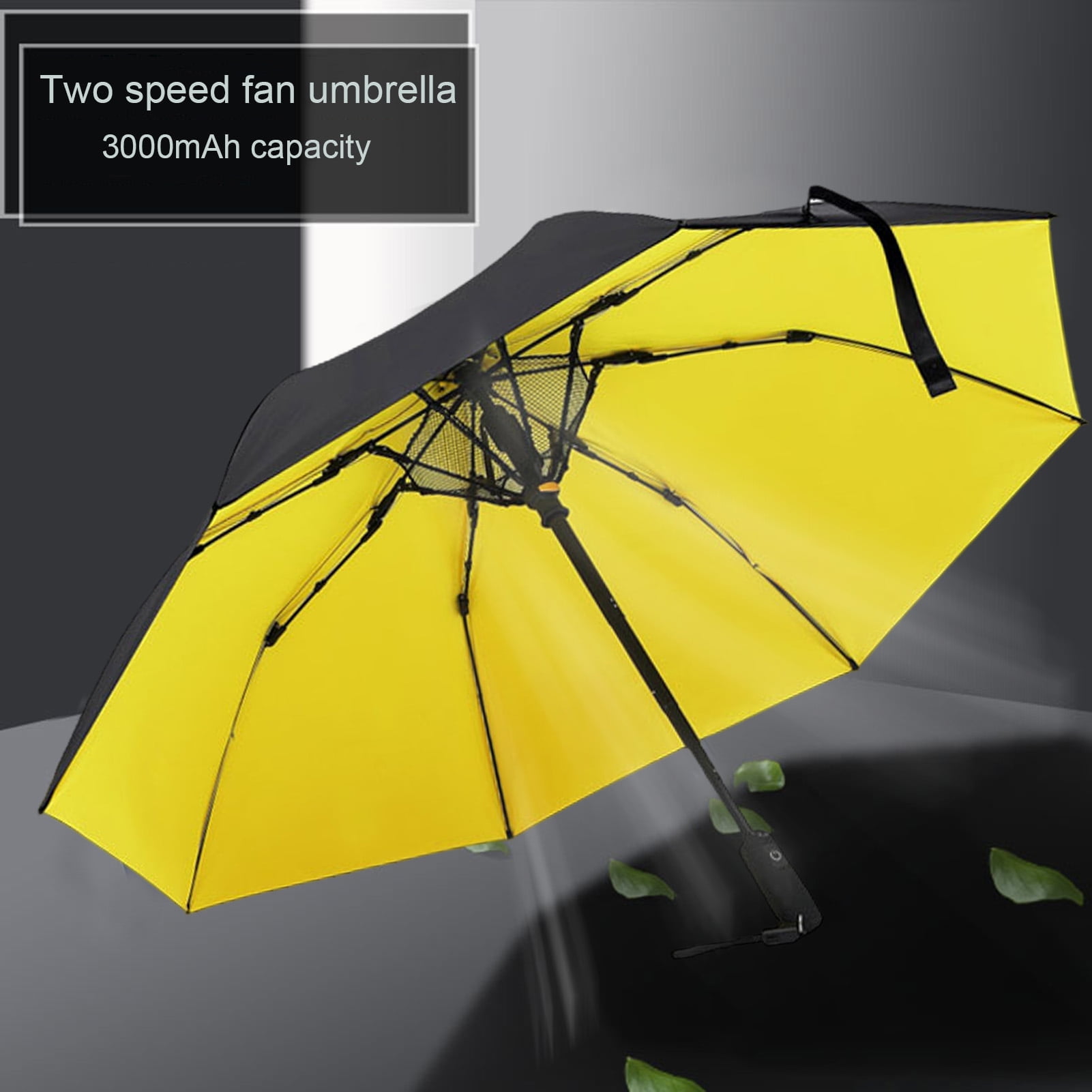 xeoereki Umbrella with Fan And Mist Spray USB Rechargeable 3000mAh UV ...