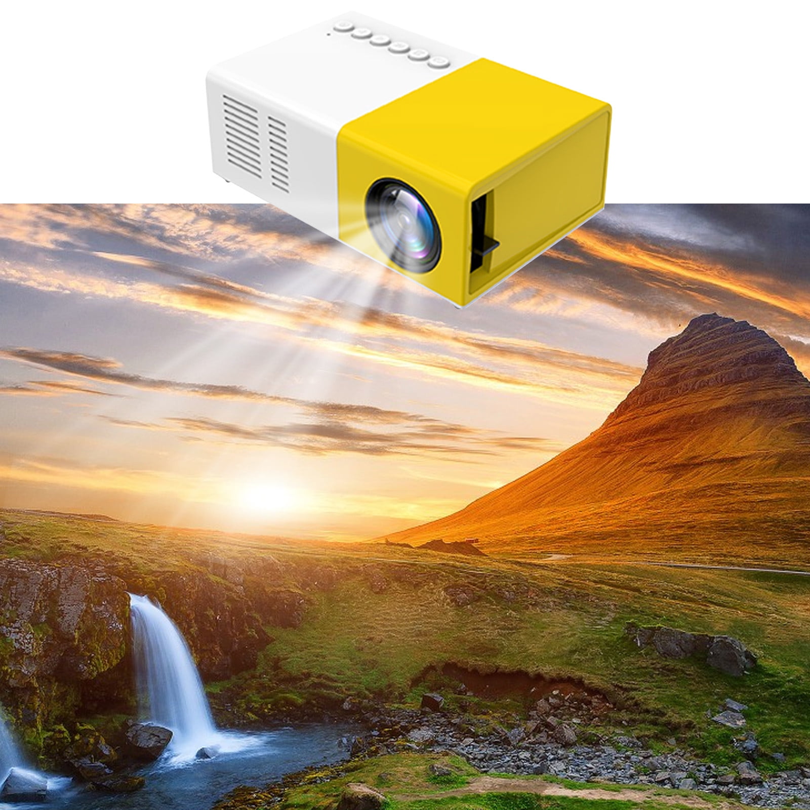 xgfhyjeh Projector with Wifi and Bluetooth, Portable Mini 4k HD Home ...