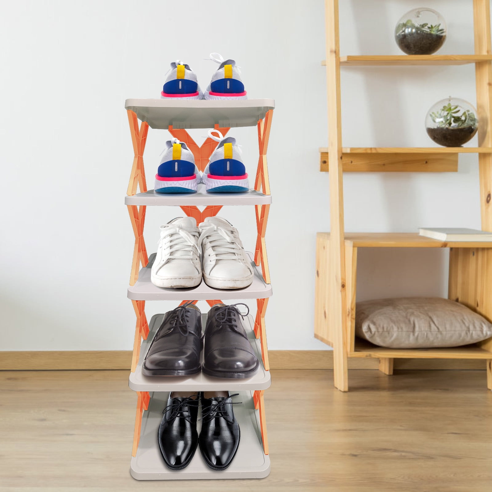 xgfhyjeh Small Free Standing Shoe Storage Cabinet for Entryway, Narrow ...
