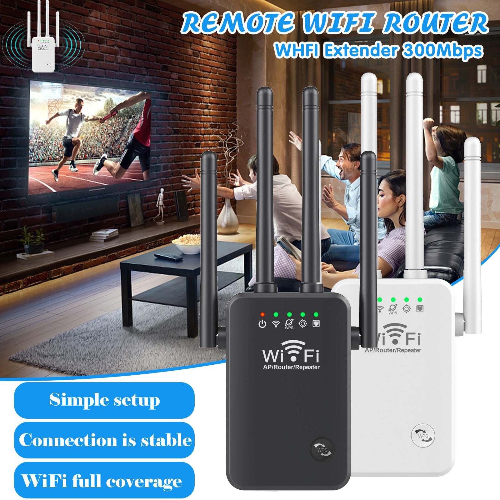 xgfhyjeh Wifi Extender Signal Booster for Home Outdoor, 300Mbps 2.4G ...
