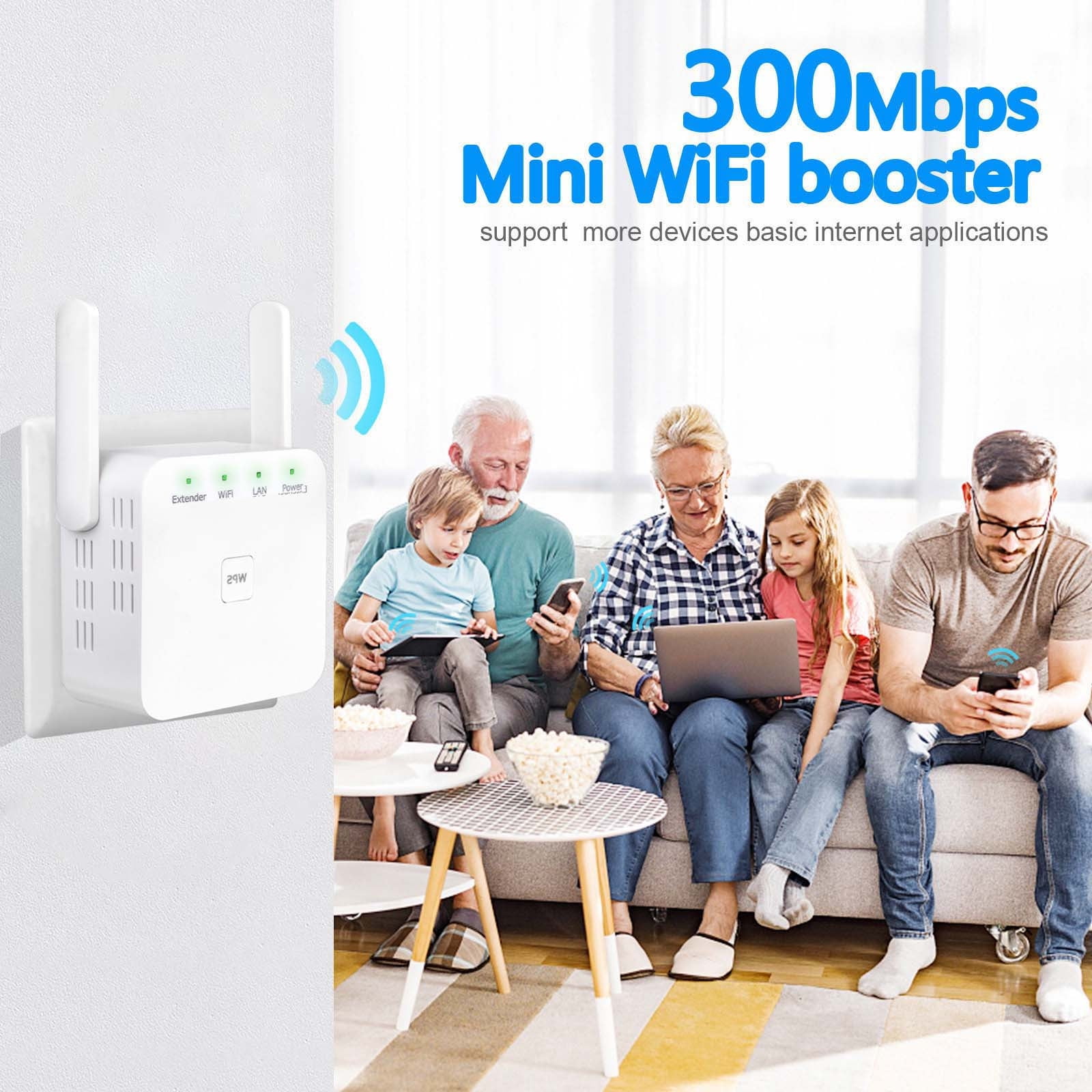 xgfhyjeh Wifi Extender Signal Booster for Home Outdoor, Internet Extender Wifi Booster with ...