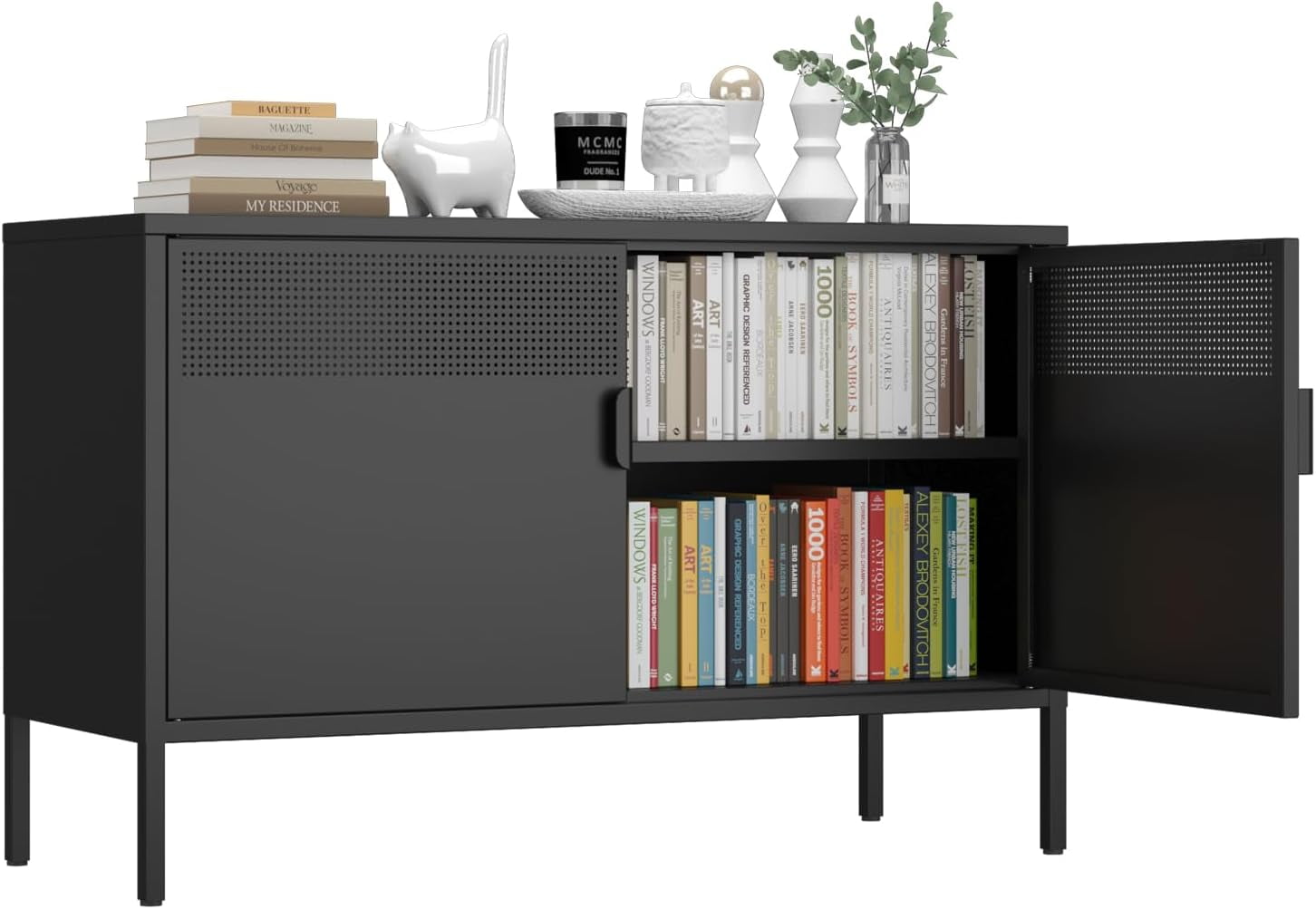 xhza Metal Locker Storage Cabinet Heavy-Duty Adjustable Shelf Magnetic ...