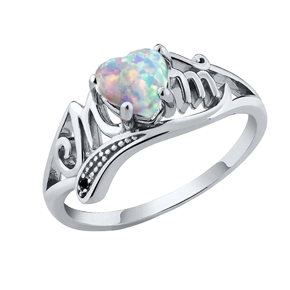 xiangDd Love Mum Diamond Ring Jewelry Gift for Mother Party Wedding ...