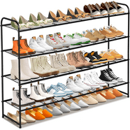 Ktaxon 6-Tier Bamboo Shoe Rack, Sturdy Shoe Shelf, Display Shelves ...