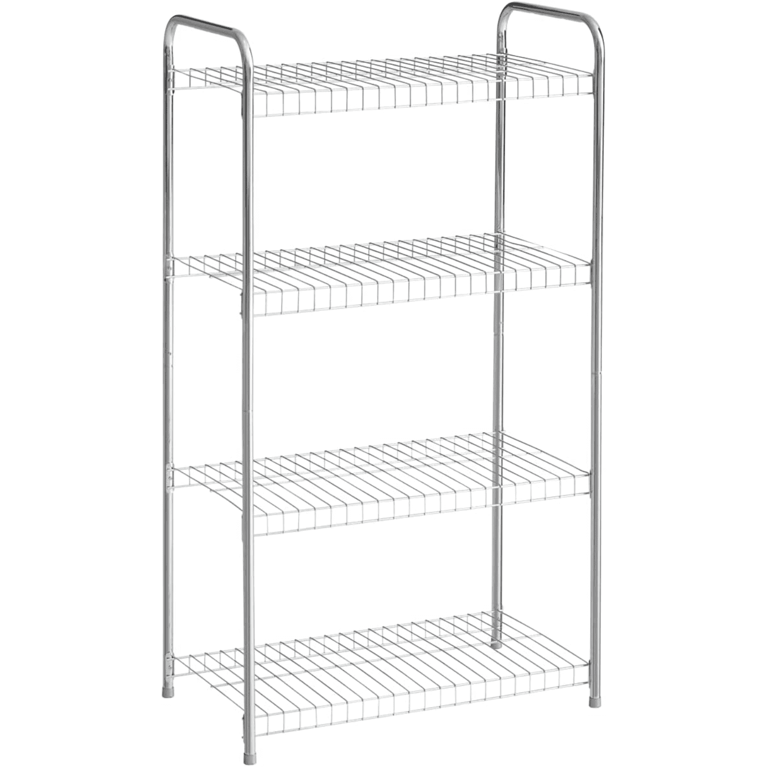 ximoneboom 4-Tier Wire Shoe Rack White Simple Assemble Storage Shelf ...