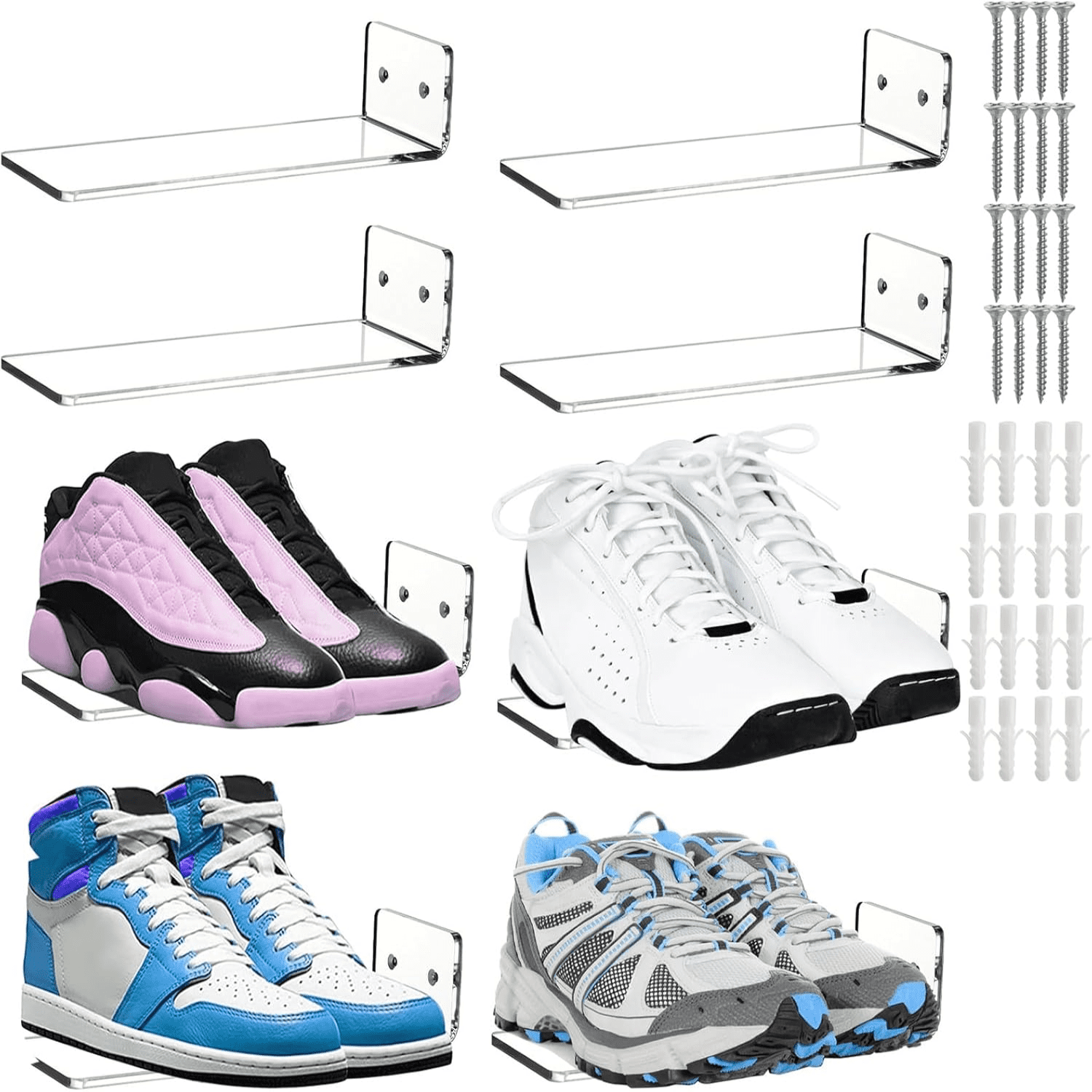 ximoneboom KFHDMCV 8 Pack Floating Shoe Display Shelf 8 x 3 Inch ...