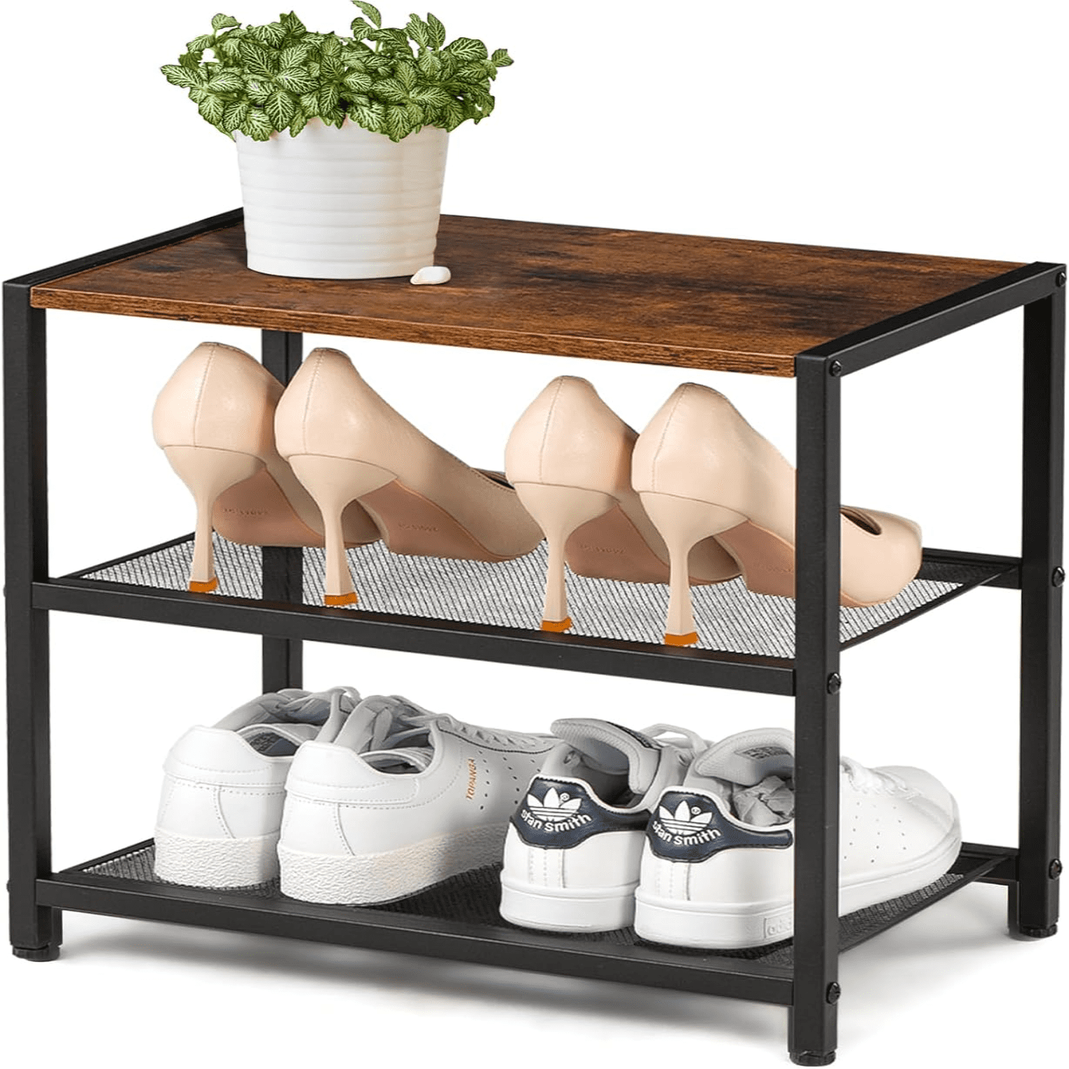 ximoneboom KFHDMCV Metal 5 Tier Shoe Rack for Front Door Entrance ...