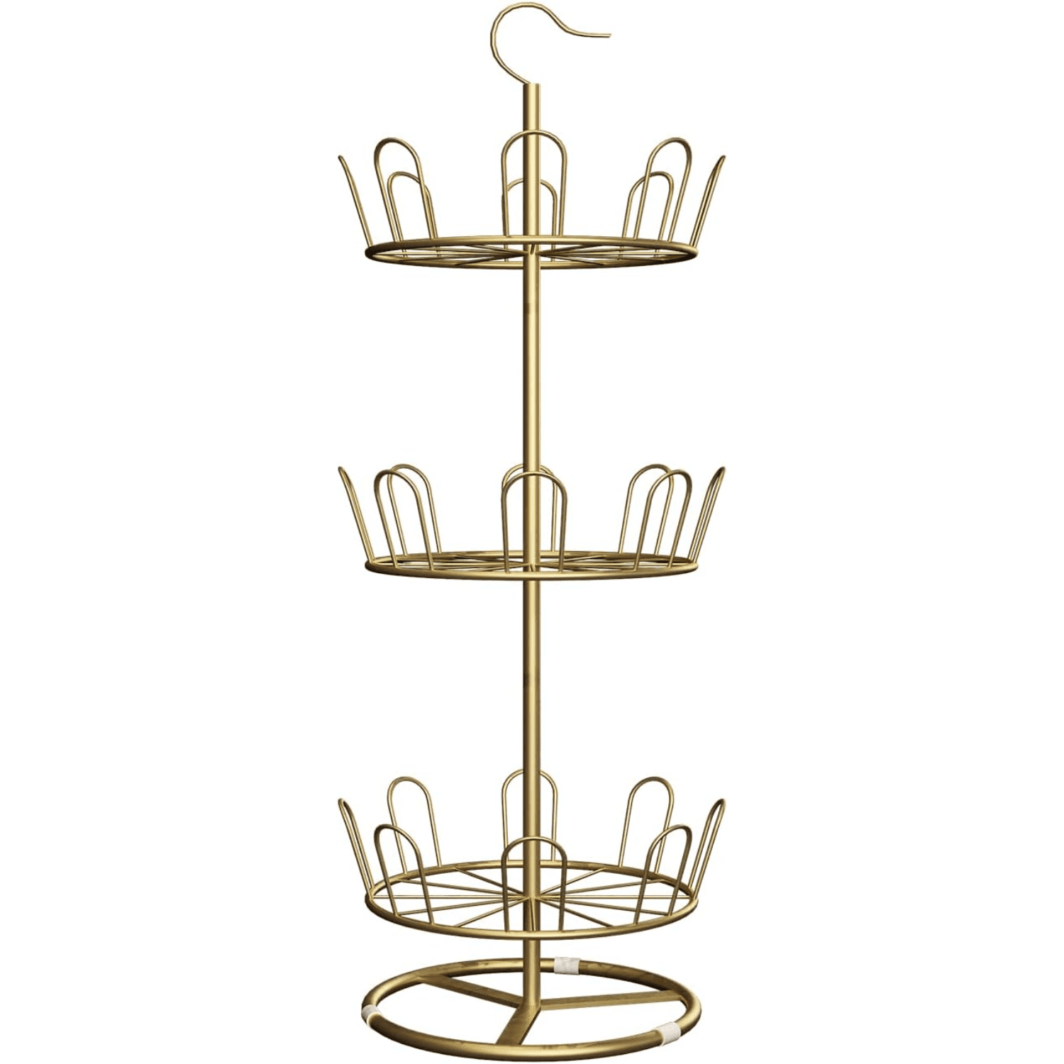 ximoneboom Revolving Round Iron Shoe Tree Rack Standing Circular ...