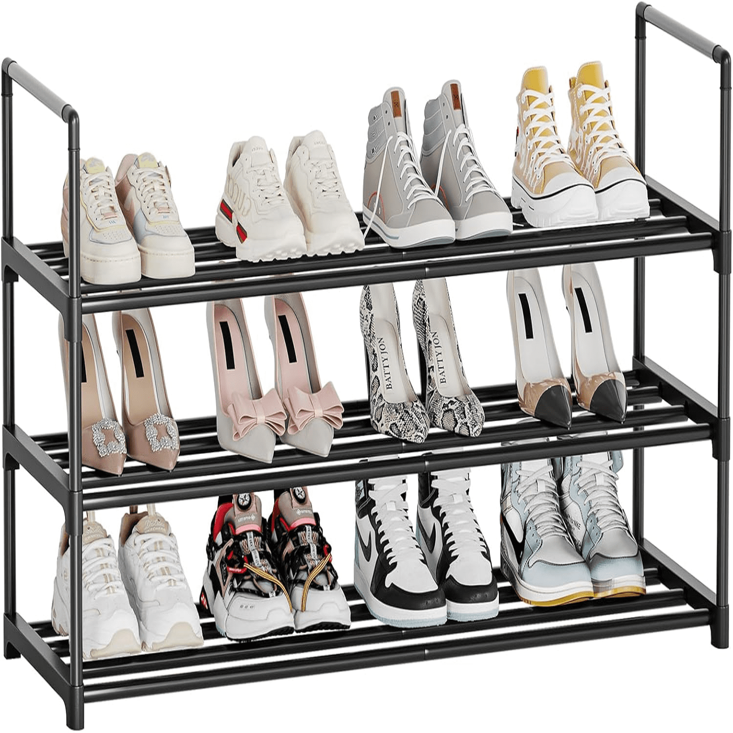 ximoneboom Shoe Rack 10 Tier Shoe Organizer Metal Shoe Rack for Closet ...