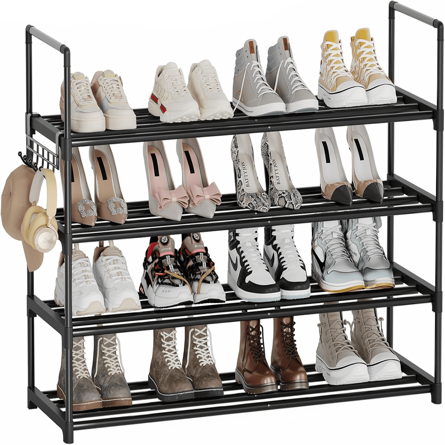 ximoneboom Shoe Rack 10 Tier Shoe Organizer Metal Shoe Rack for Closet ...