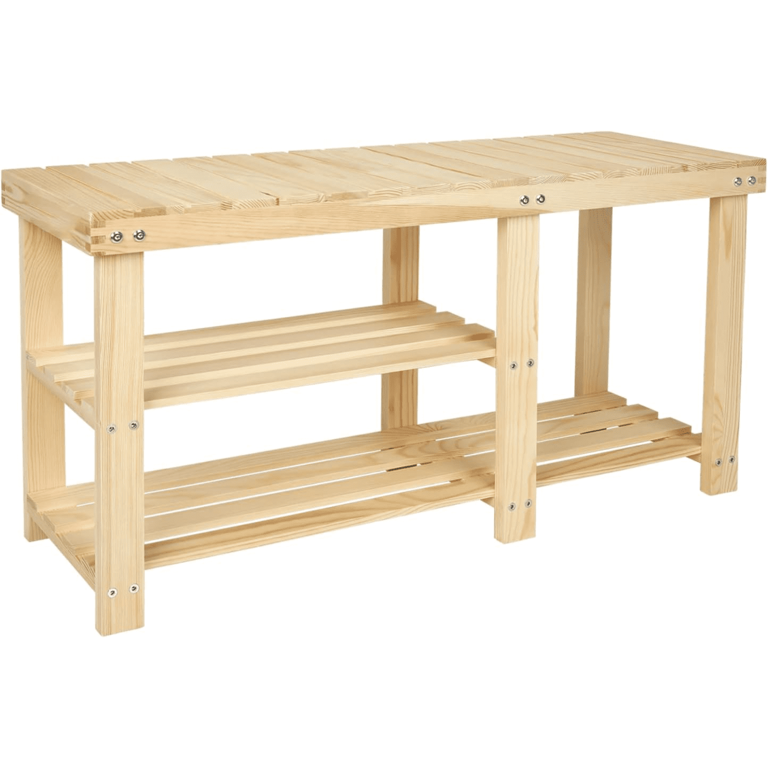 ximoneboom Shoe Rack Bench 3 Tier Sturdy Shoe Bench Storage Shoe ...