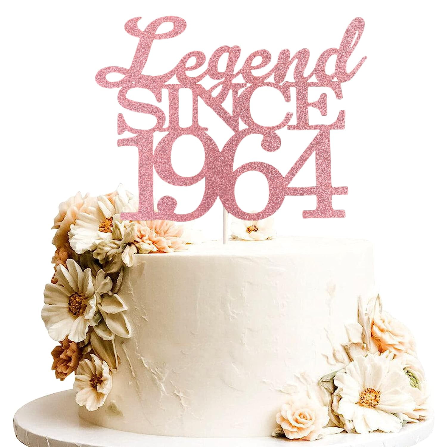 ximoogoooz Legend Since 1964 Cake Topper AIS1 60th Happy Cake Topper 60 ...