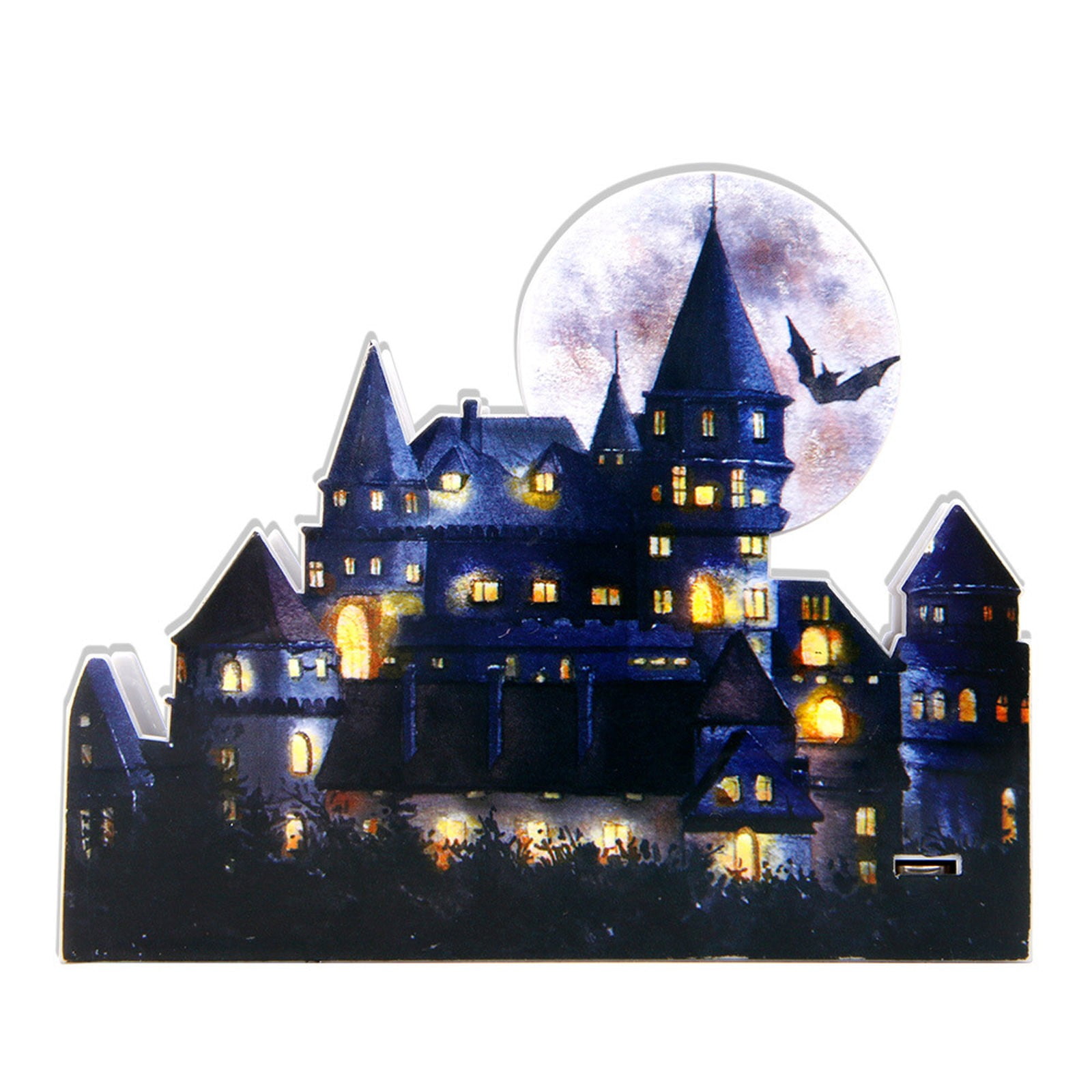 xingjujudsh Halloween Castle LED Luminous Decoration Party Decoration ...