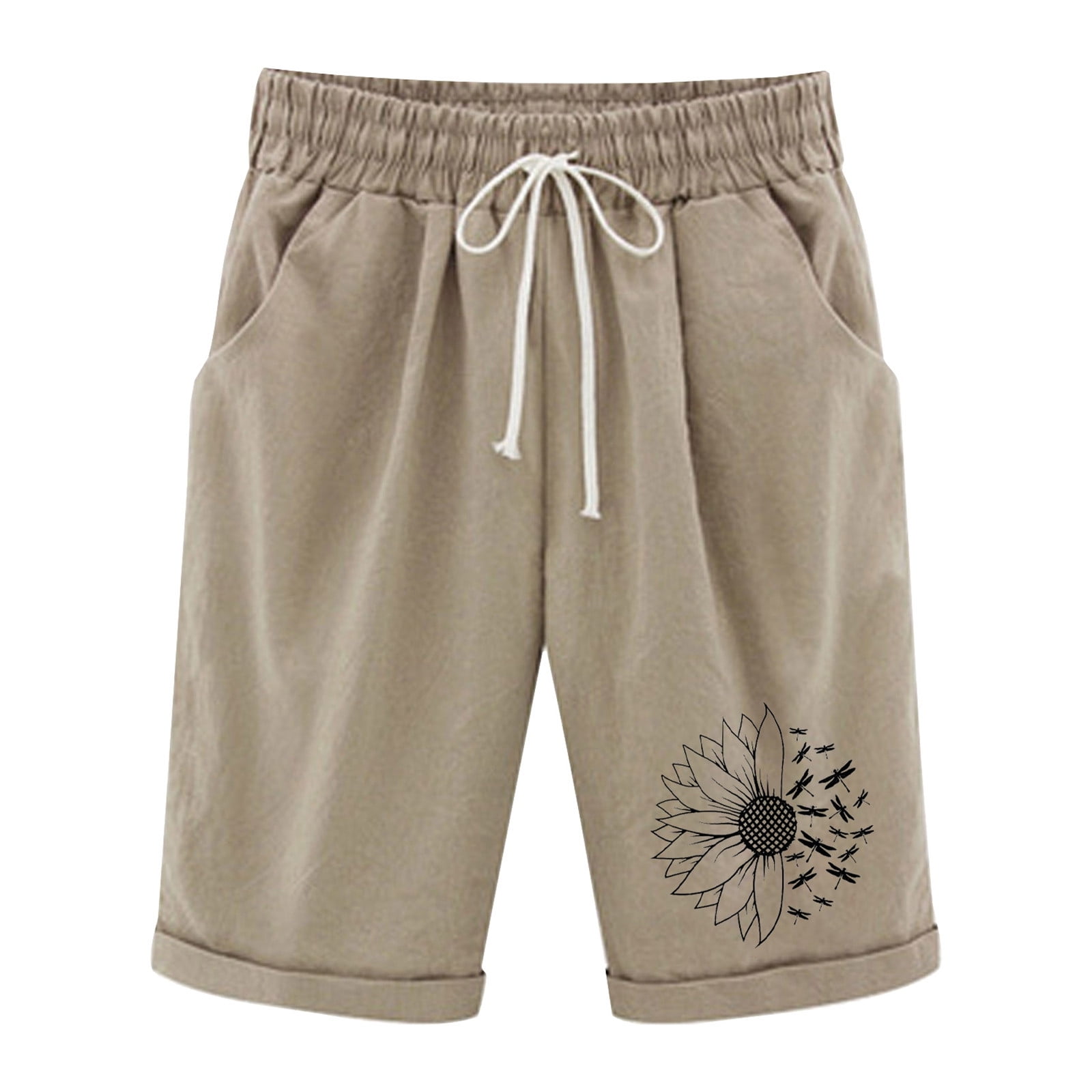 xingwang Clearance Plus Size Shorts for Women High Waisted,Women's ...