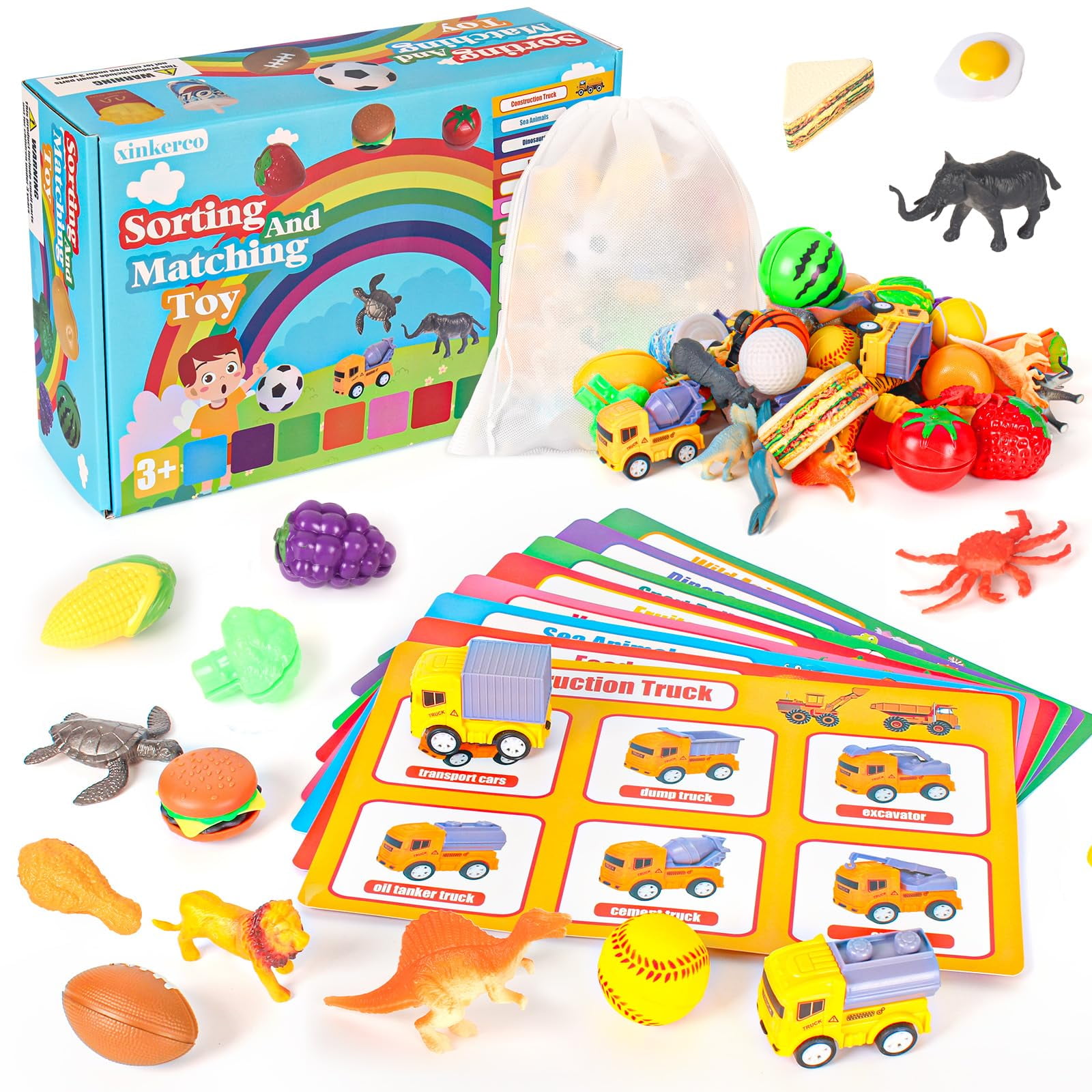 xinkerco Sorting Toy for KEF16 Toddlers, Montessori Toys Sensory Toys ...