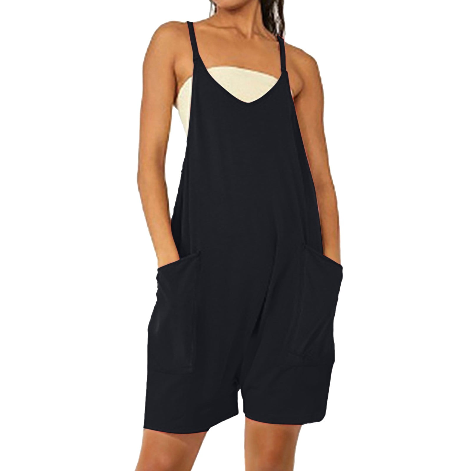 xinqinghao plus size romper women's sleeveless overalls jumpsuit casual ...