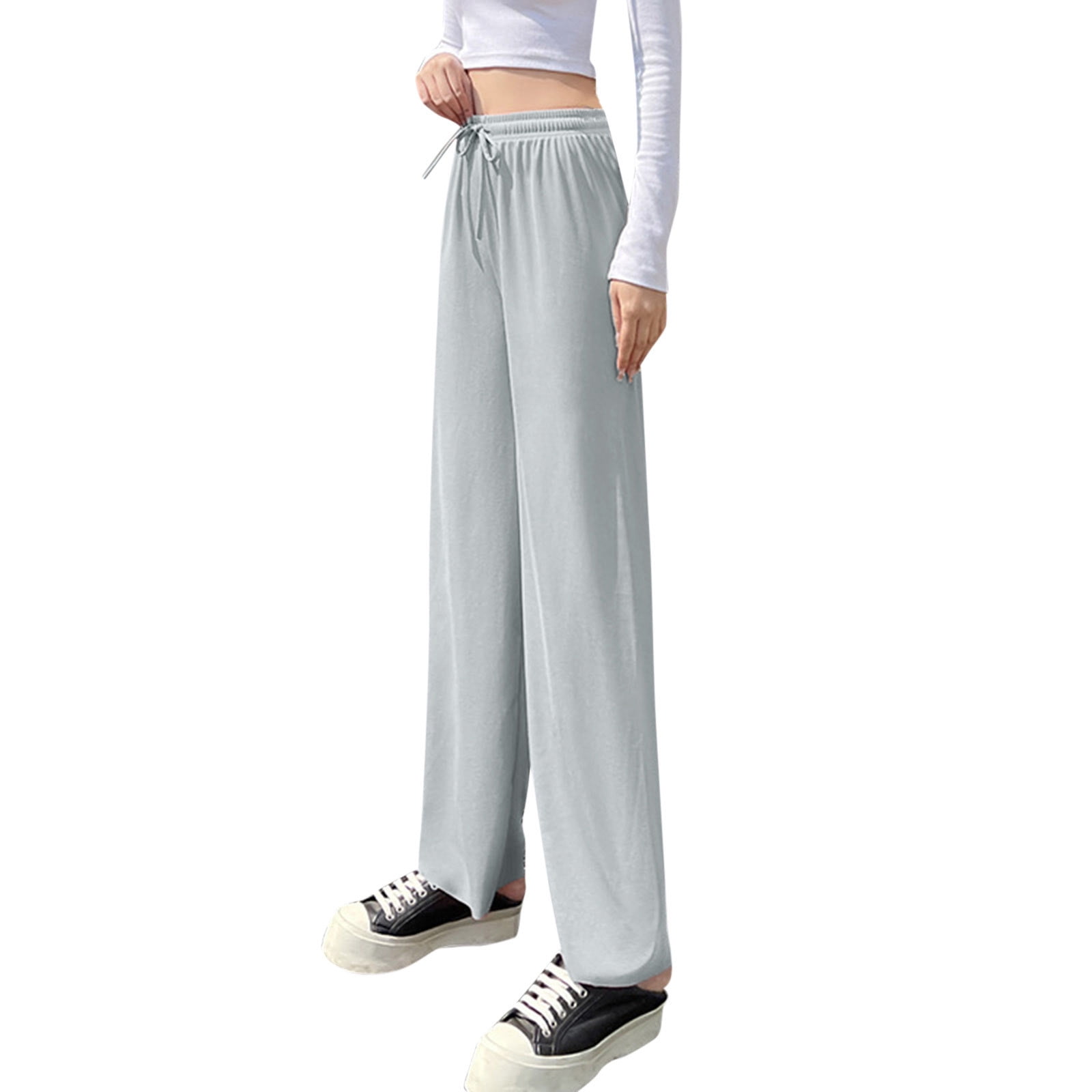 xinqinghao sweat pants women casual multicolor high waist strap ...