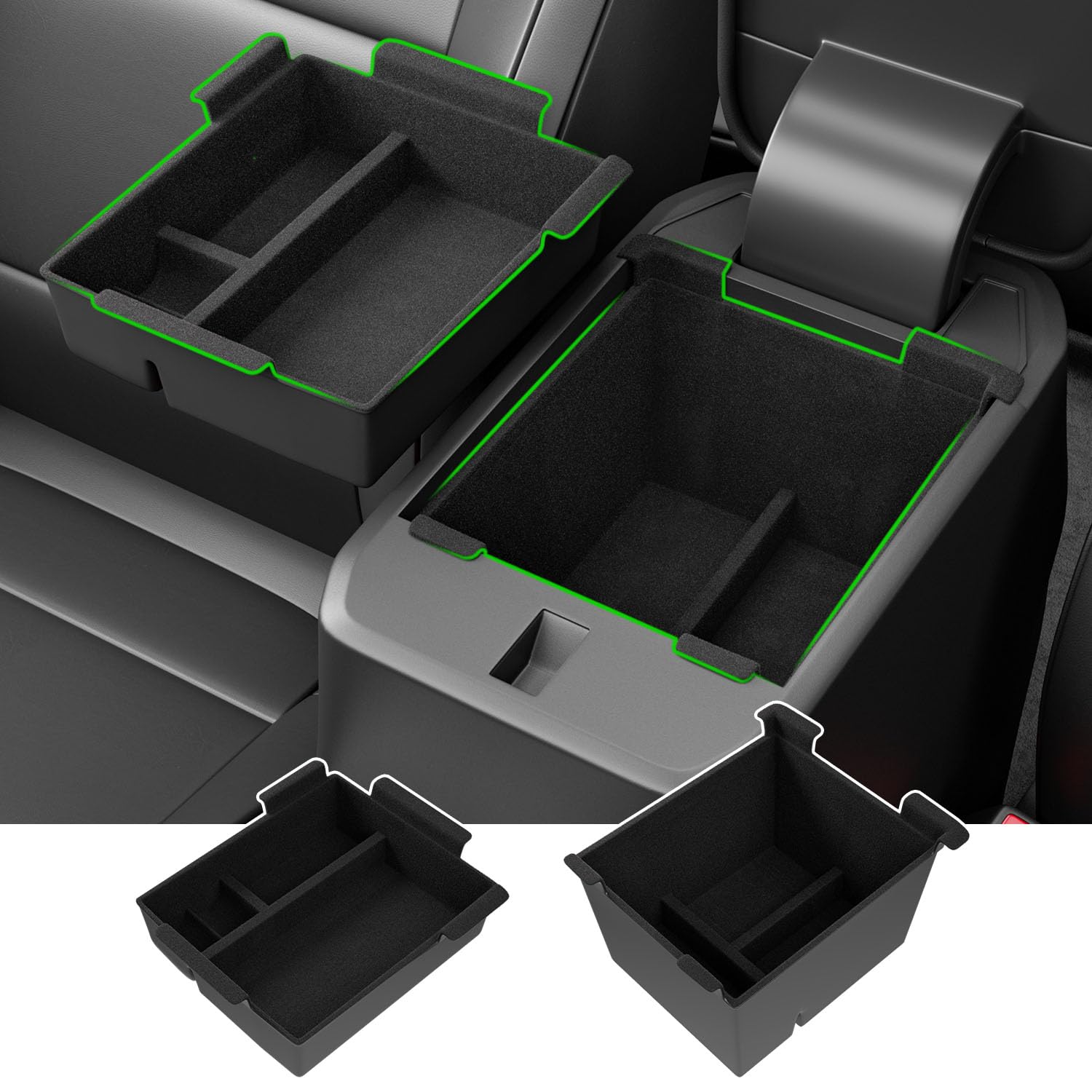 xipoqix Center Console Organizer Compatible with 2022-2024 Ford Maverick Armrest Trays Storage ...