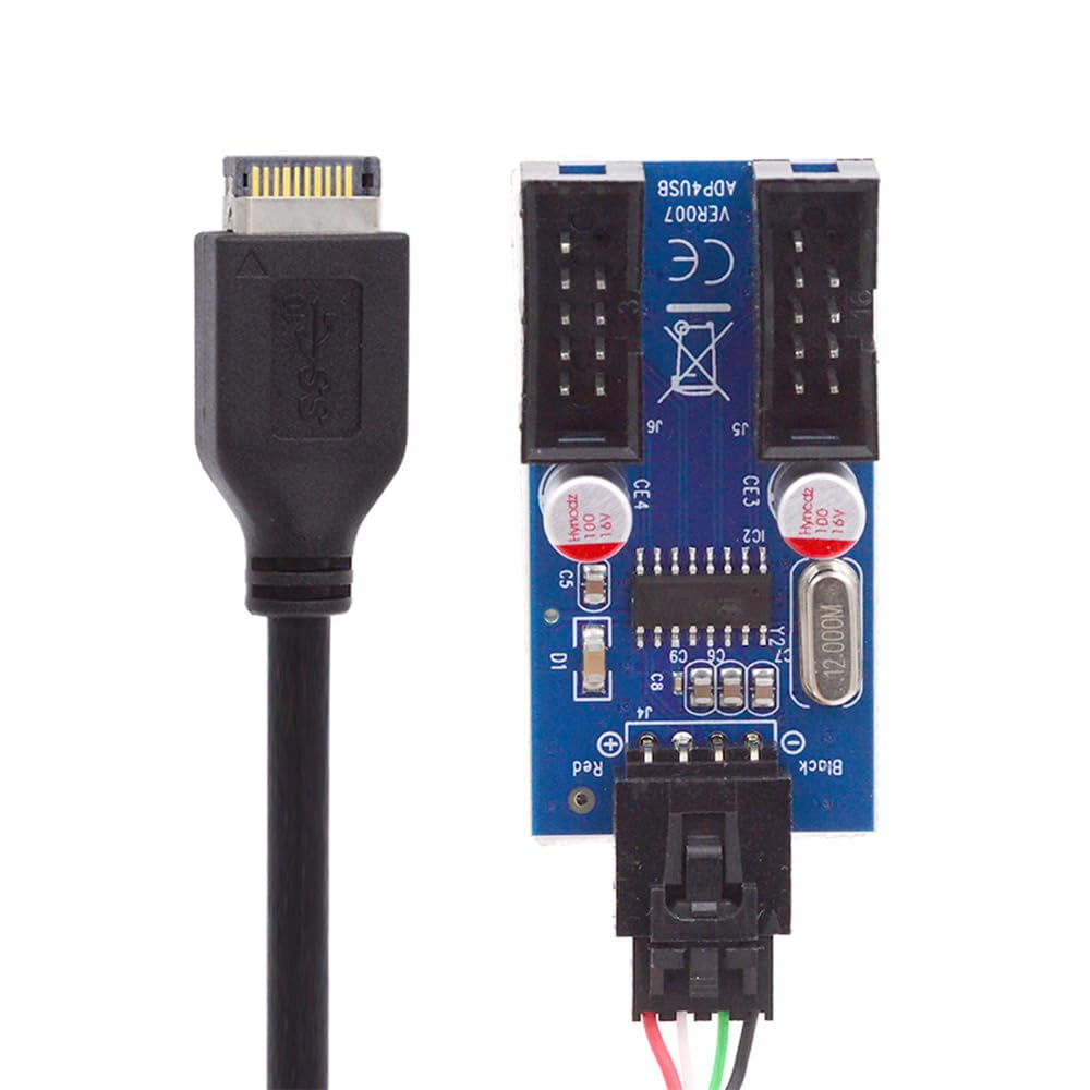 xiwai USB 3.1 Type-E RRF12 Front Panel Header to 4pin IDC Housing USB ...