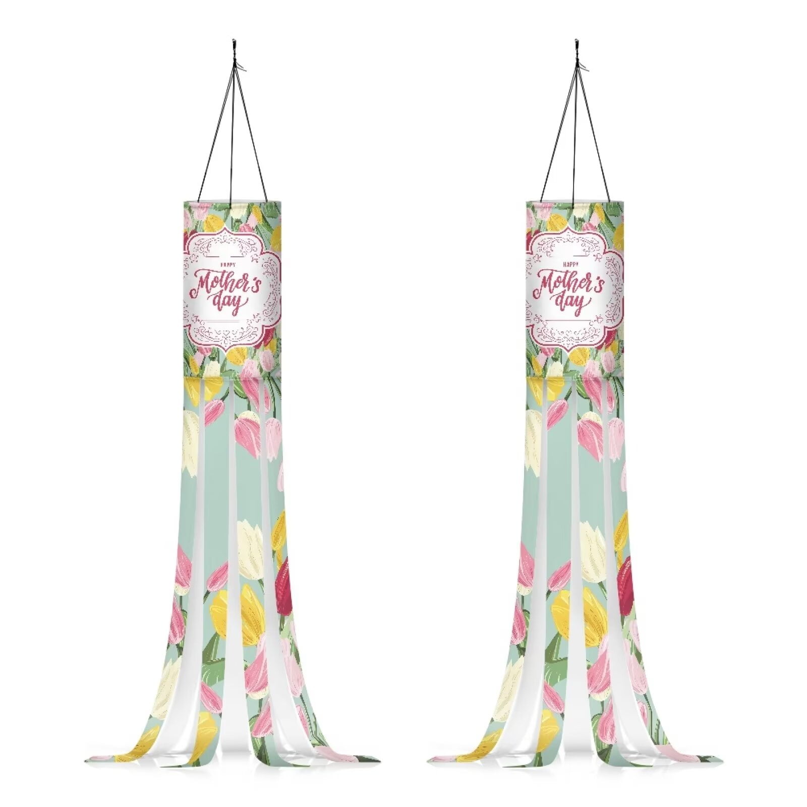 xixirimido 40 Inch Windsock Outdoor Handing Flag Happy Mothers Day ...