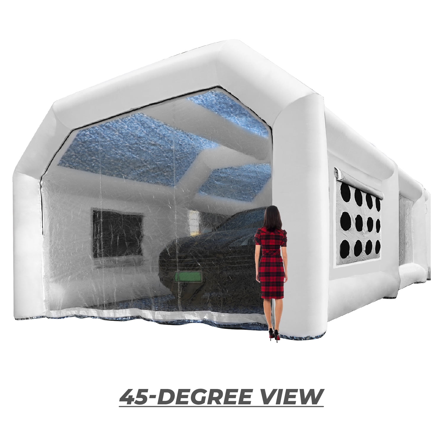 xmaybang Inflatable Paint Booth 28x15x10ft, Inflatable Spray Booth with ...