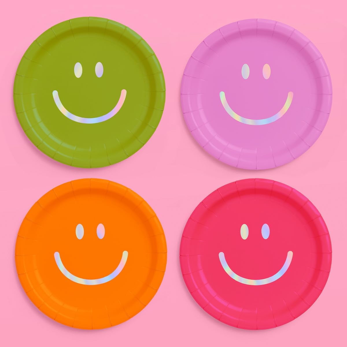 xo, Fetti Smiley Face Paper Plates - 25 pk, 9" | Birthday Party ...