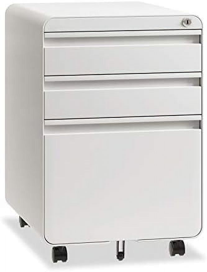 xrboomlife 3 Drawer File Cabinet Metal Filing Cabinets with Lock Wheels ...