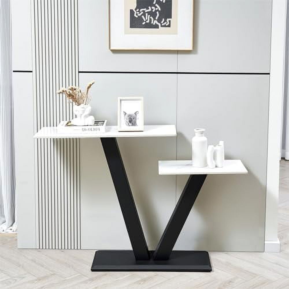 xrboomlife 47 Inch Modern Console Table Sintered Stone Entryway Table ...
